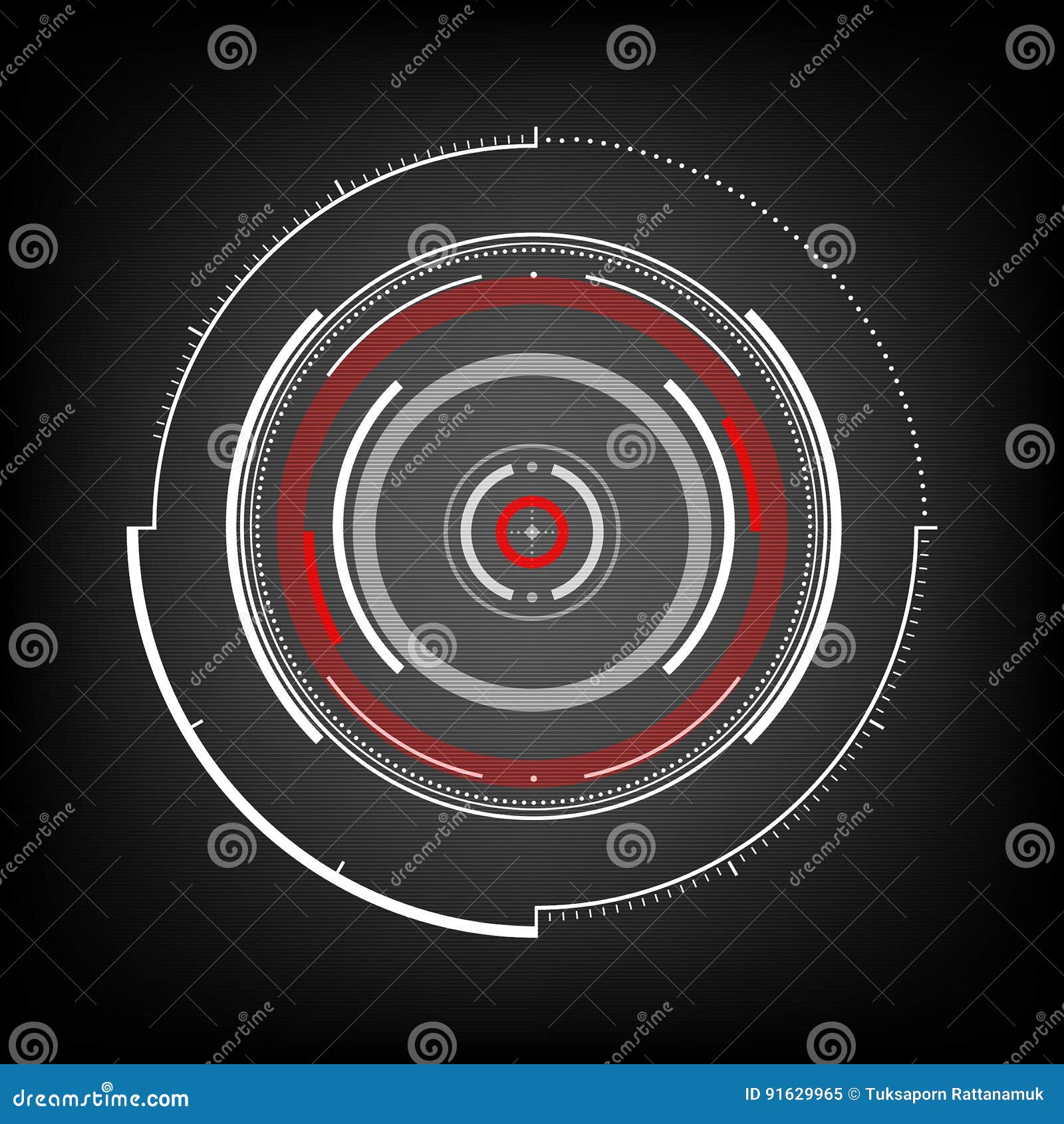 Radar interface future stock vector. Illustration of scan - 91629965
