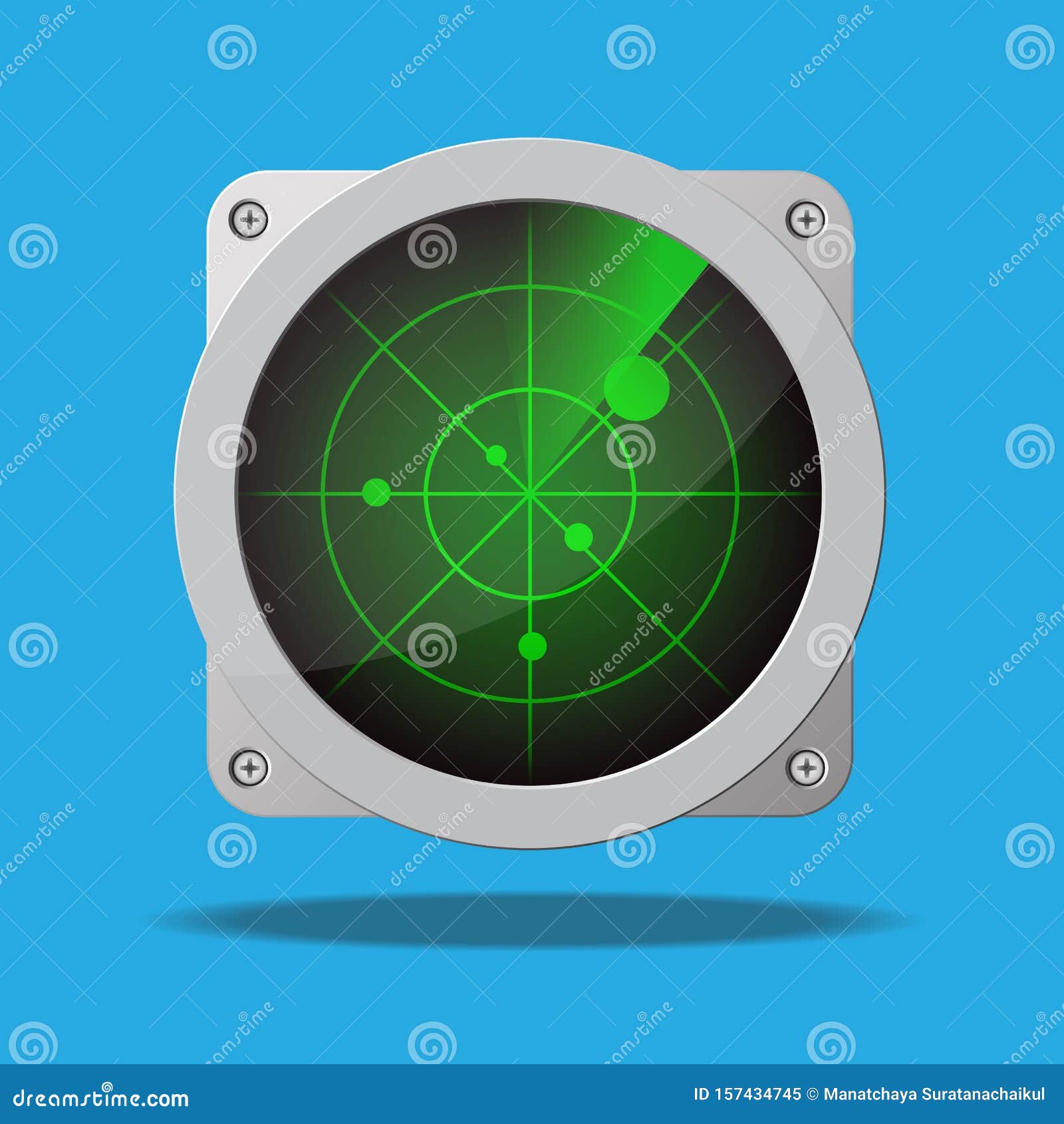 Radar icon illustration. stock illustration. Illustration of object ...