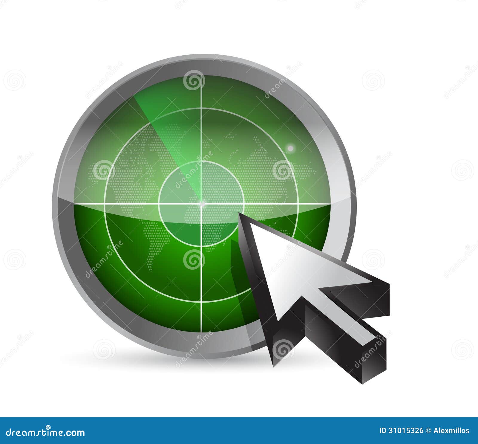 Radar, Map and Cursor Illustration Design Stock Illustration ...
