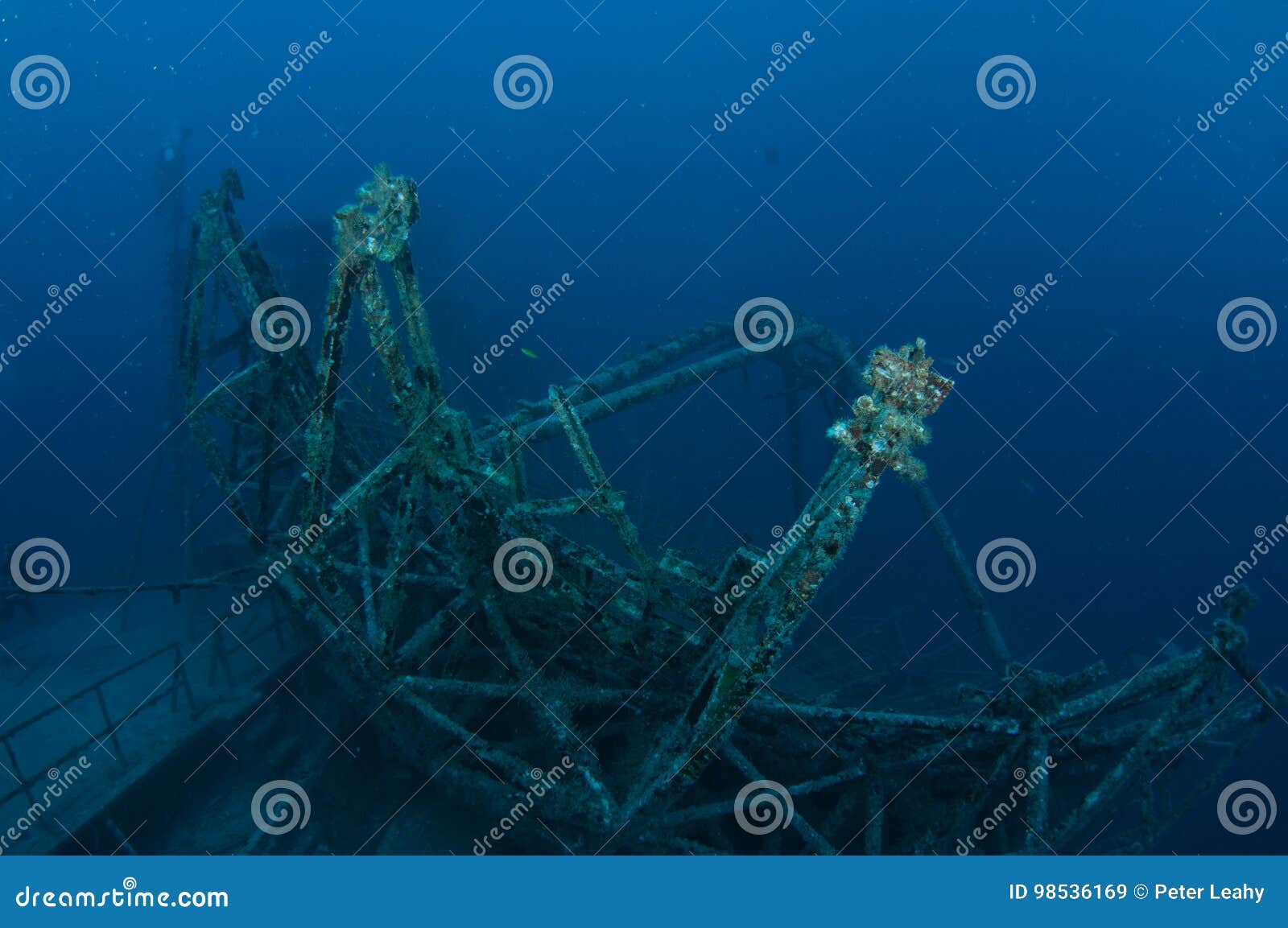 Radar Mast on the Artifical Reef Vandenberg Stock Image - Image of ...