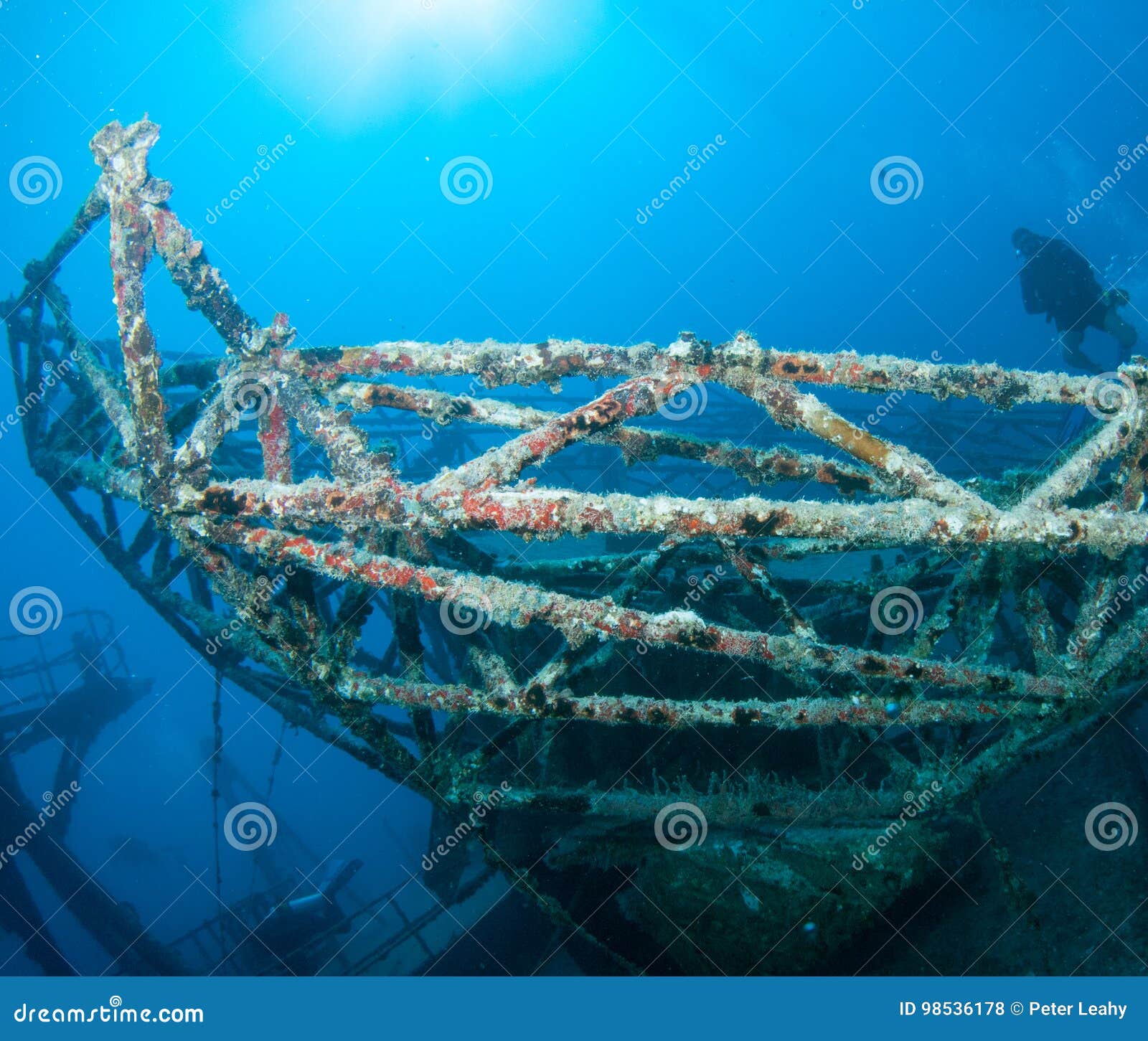 Radar Mast on the Artifical Reef Vandenberg Stock Photo - Image of ...