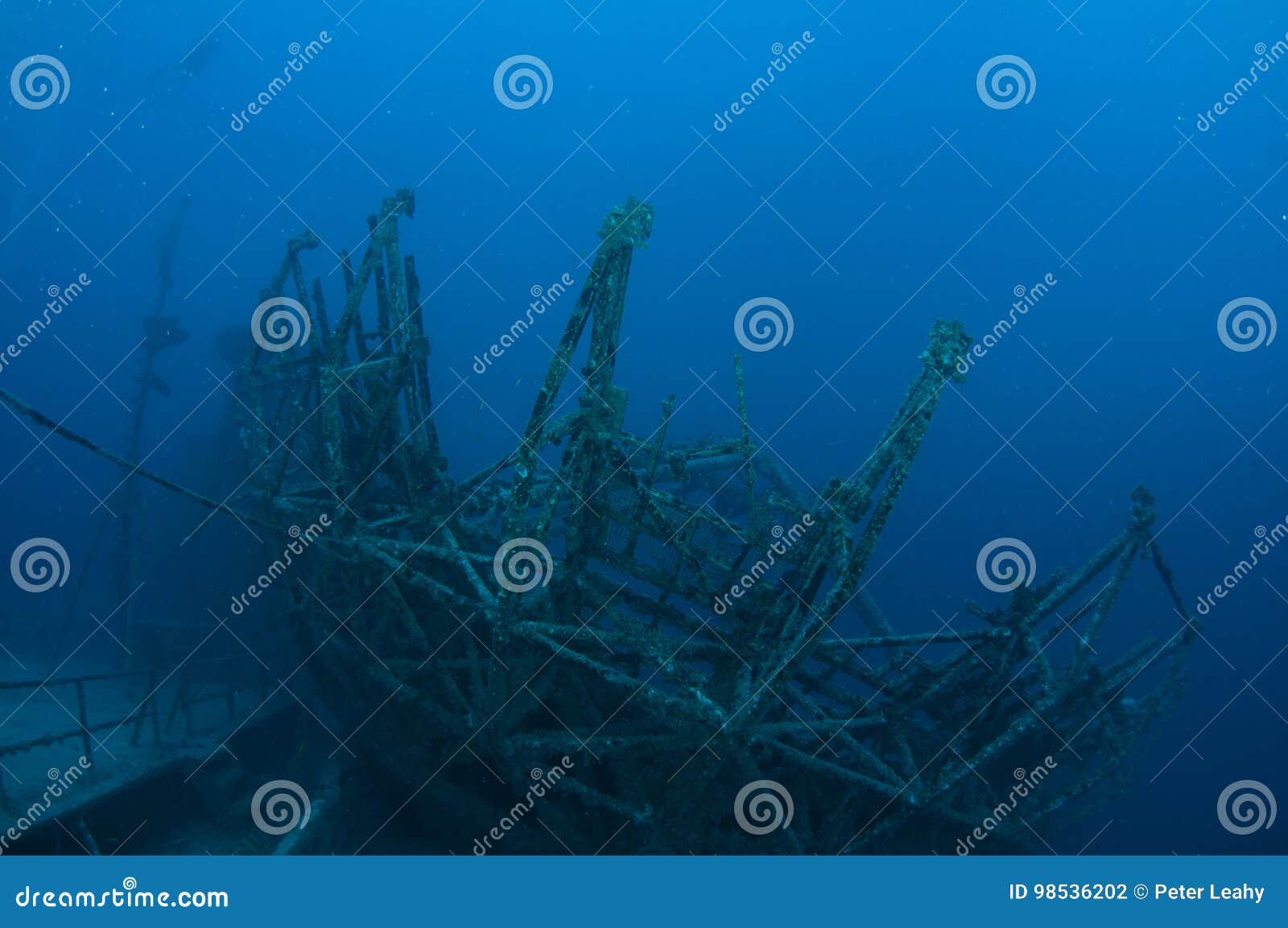 Radar Mast on the Artifical Reef Vandenberg Stock Photo - Image of ...