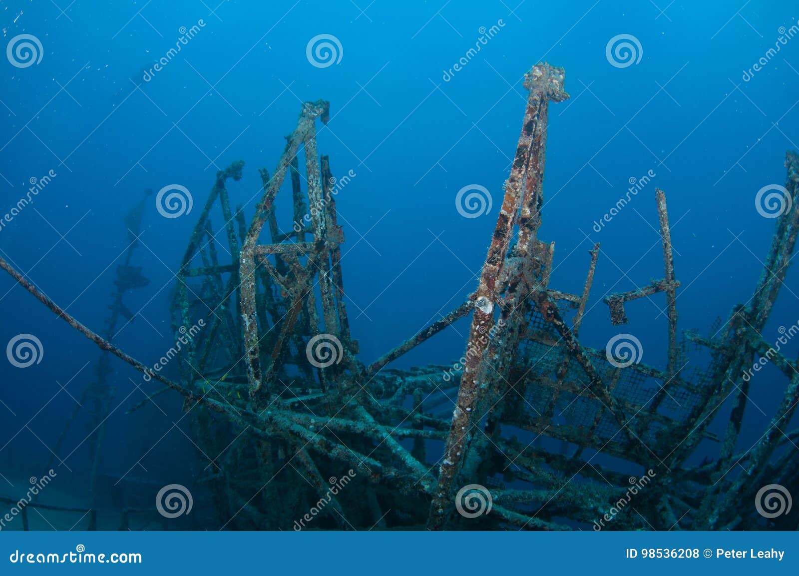 Radar Mast on the Artifical Reef Vandenberg Stock Photo - Image of ...