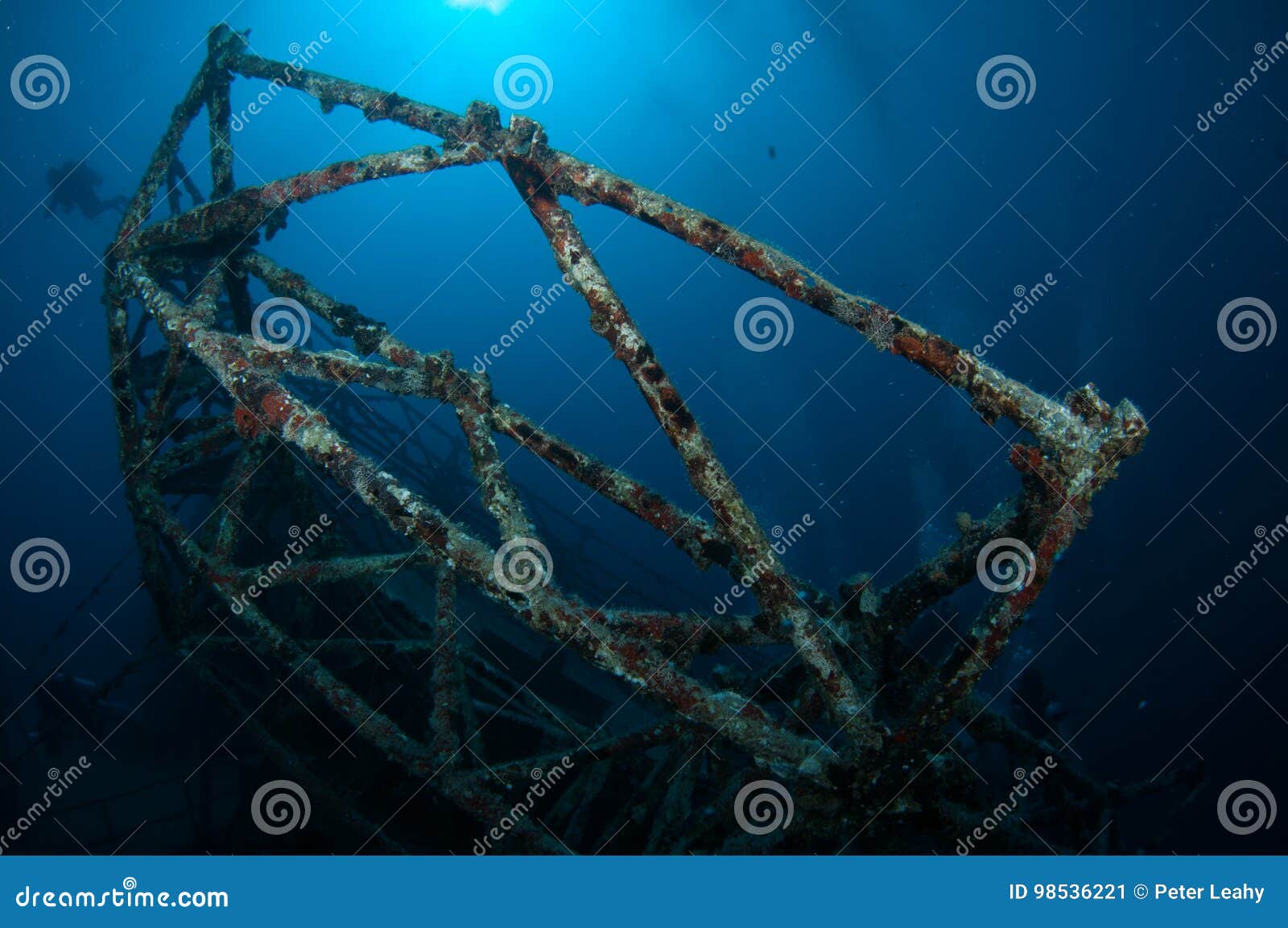 Radar Mast on the Artifical Reef Vandenberg Stock Image - Image of ...