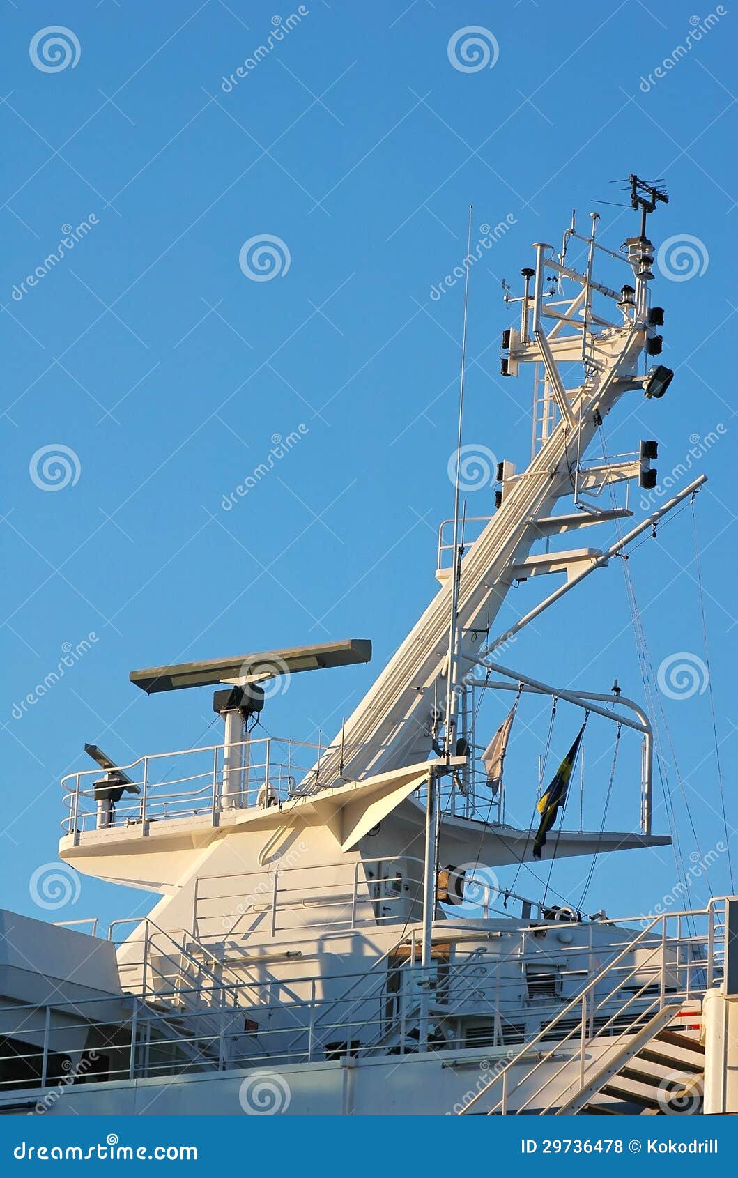 The Radar-mast on an Cruse Ship Stock Photo - Image of aqua, europe ...