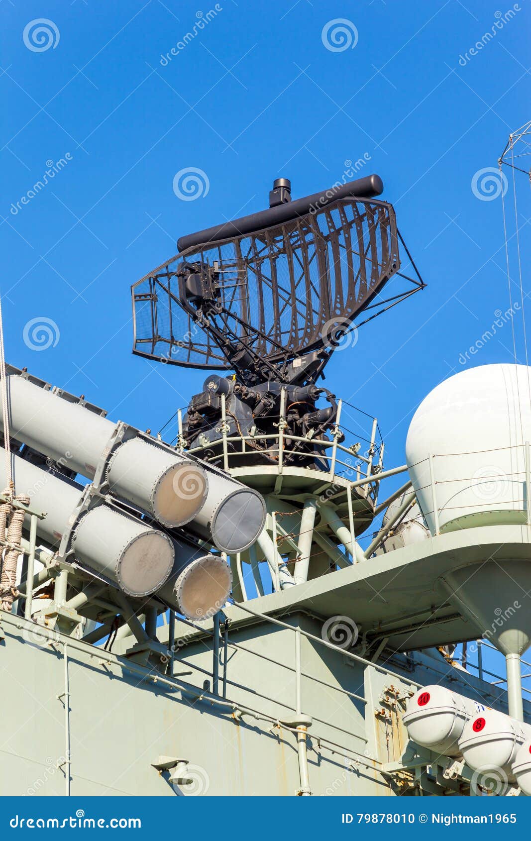 Radar of a military ship stock photo. Image of defense - 79878010
