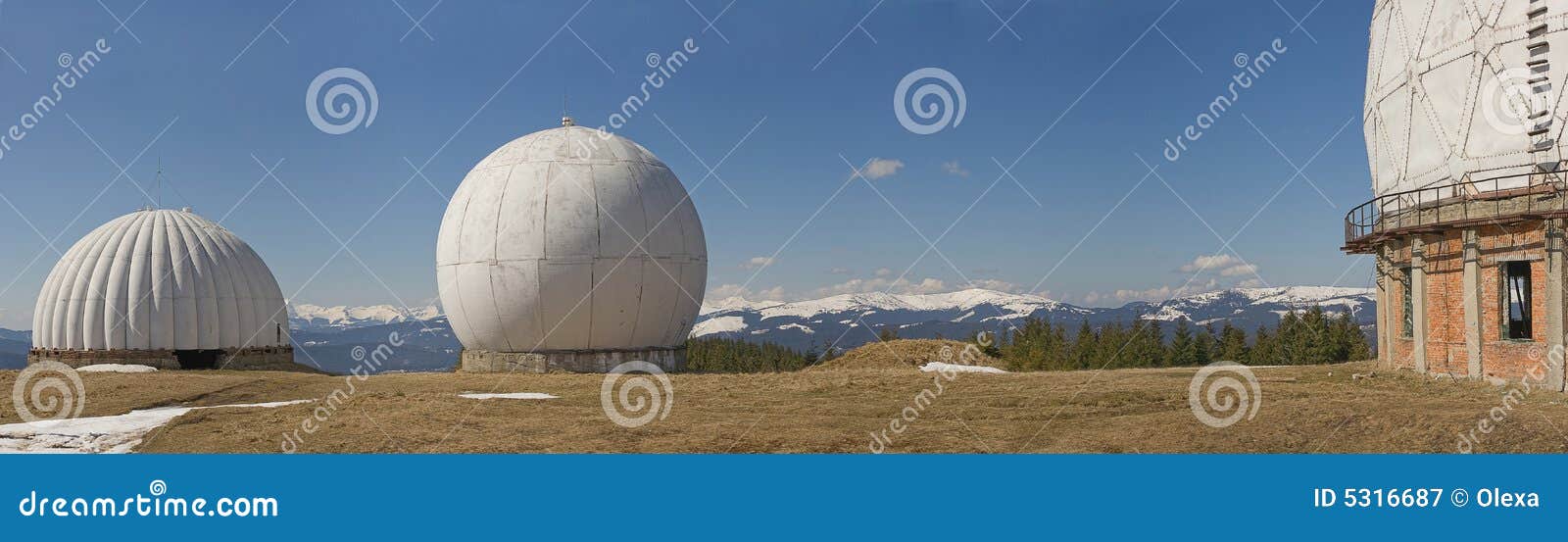 Radar in mountain stock image. Image of satellite, power - 5316687