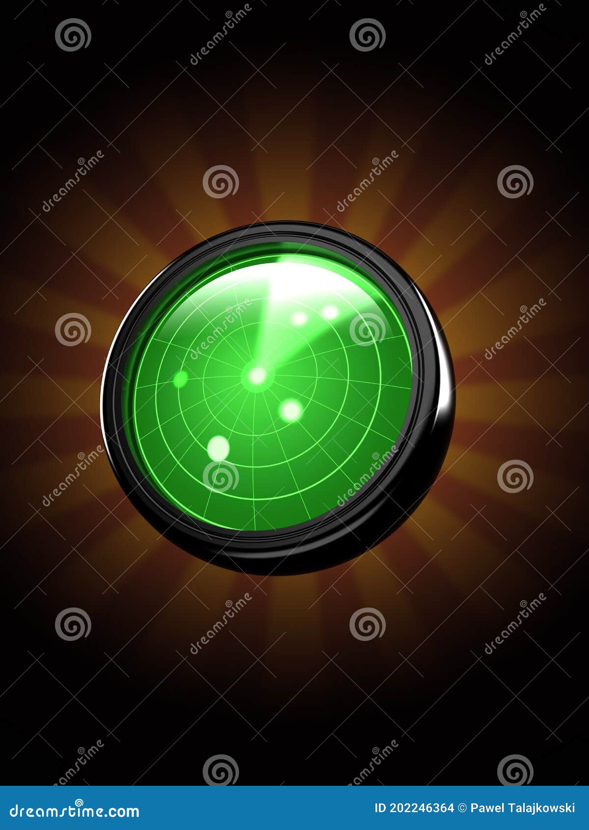 Radar on rays background stock illustration. Illustration of discovery ...