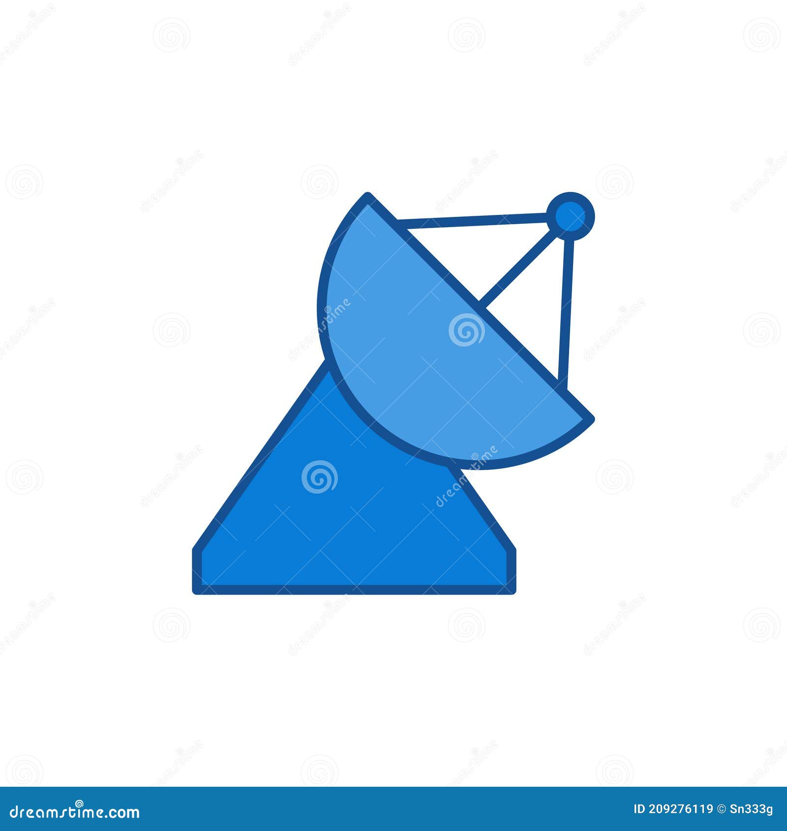 Radar Satellite Antenna Vector Concept Colored Icon Stock Vector ...