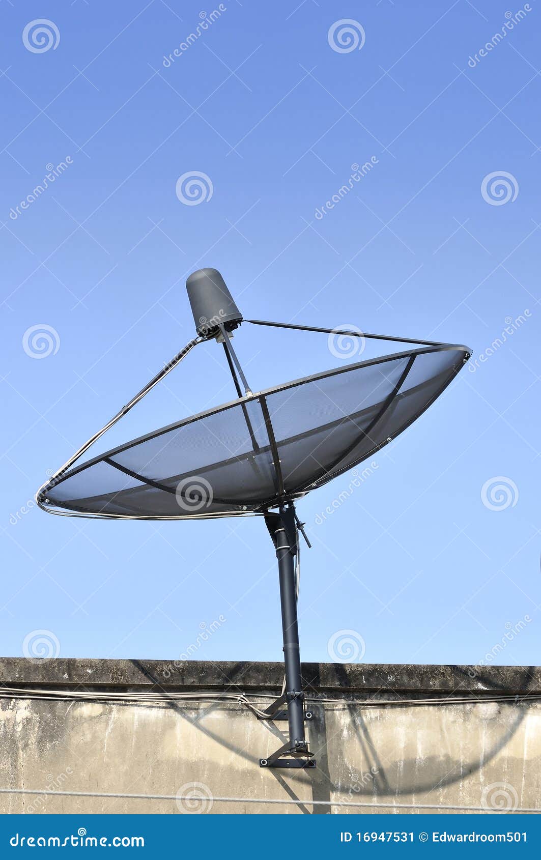Radar Satellite Receiver for TV Viewing. Stock Image - Image of ...