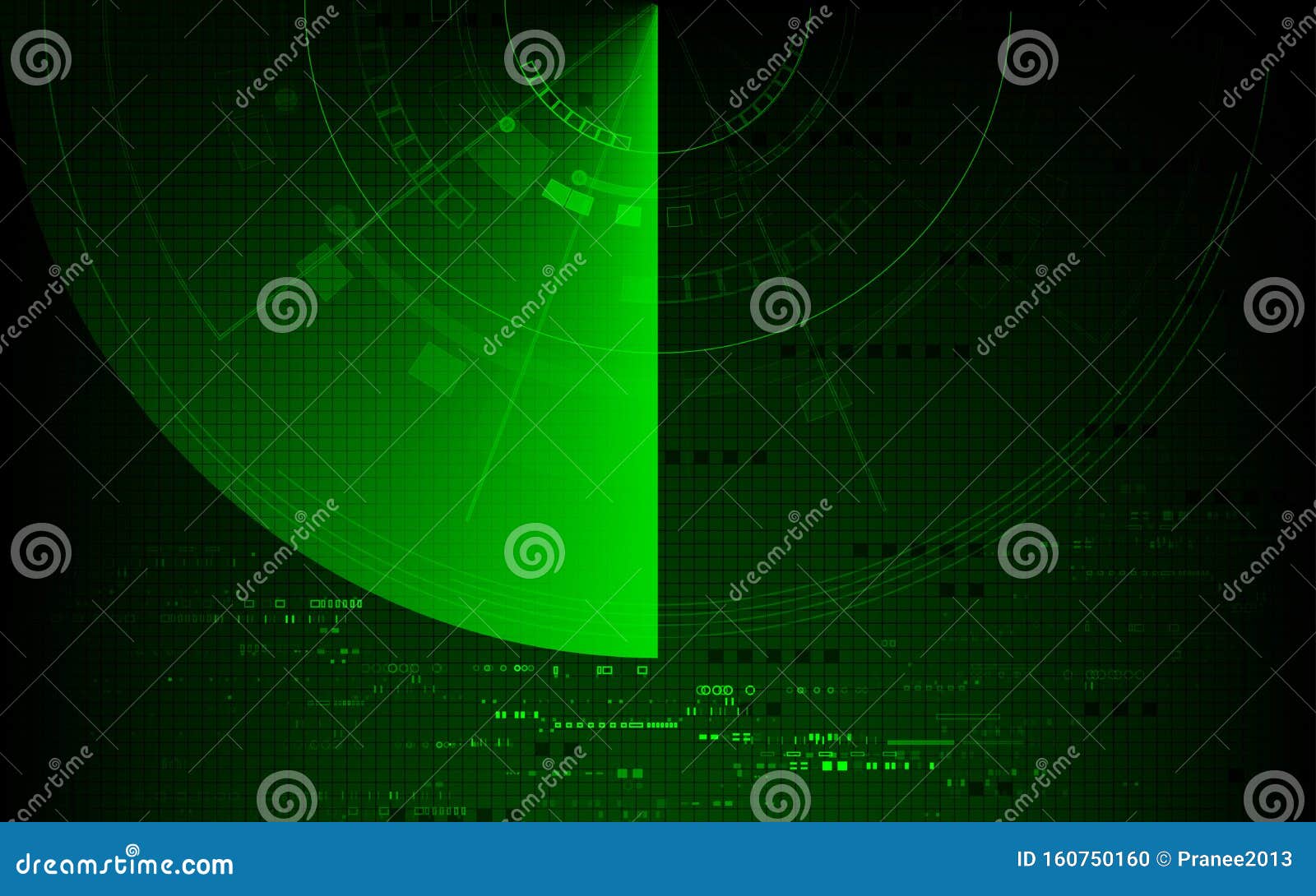 Radar Scan Abstract Technology Background Stock Vector - Illustration ...