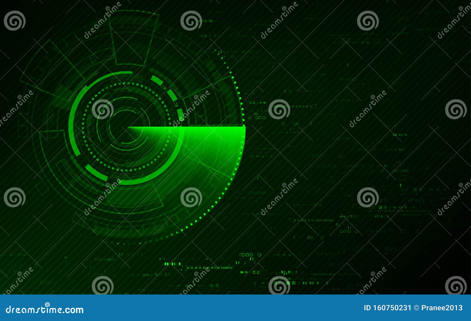 Radar Scan Concept Abstract Technology Background Vector Illustration ...