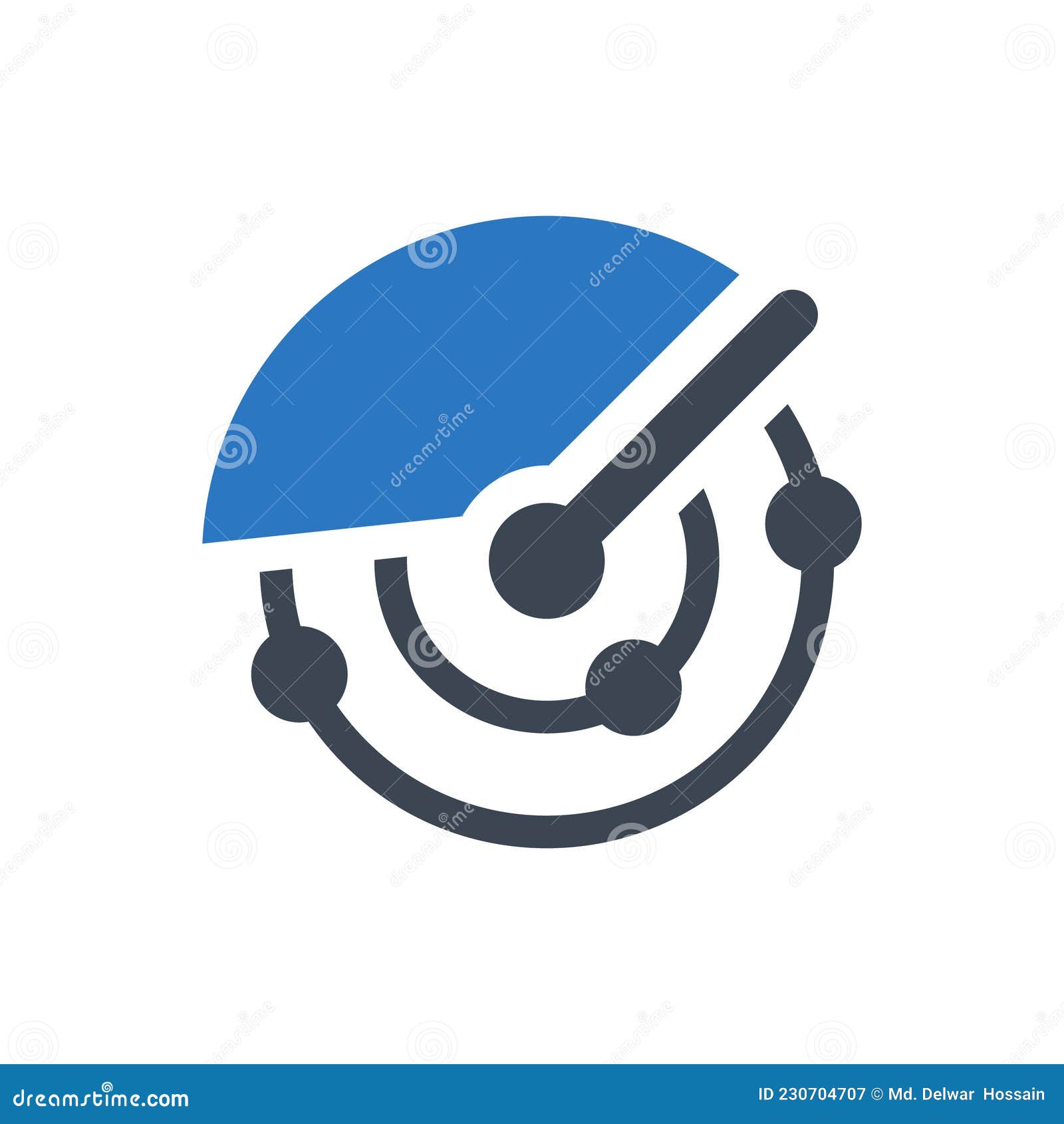 Radar scanning icon stock vector. Illustration of vector - 230704707