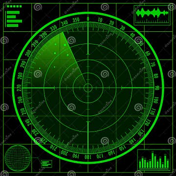 Radar screen stock vector. Illustration of computer, searching - 18540152