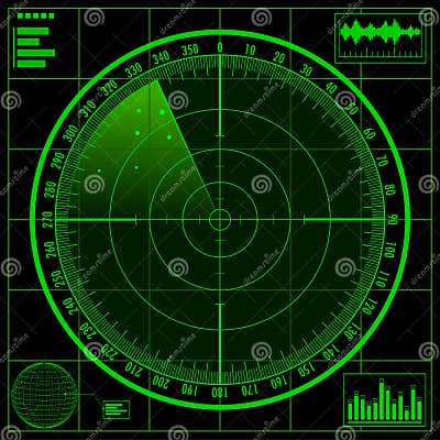 Radar screen stock vector. Illustration of computer, searching - 18540152