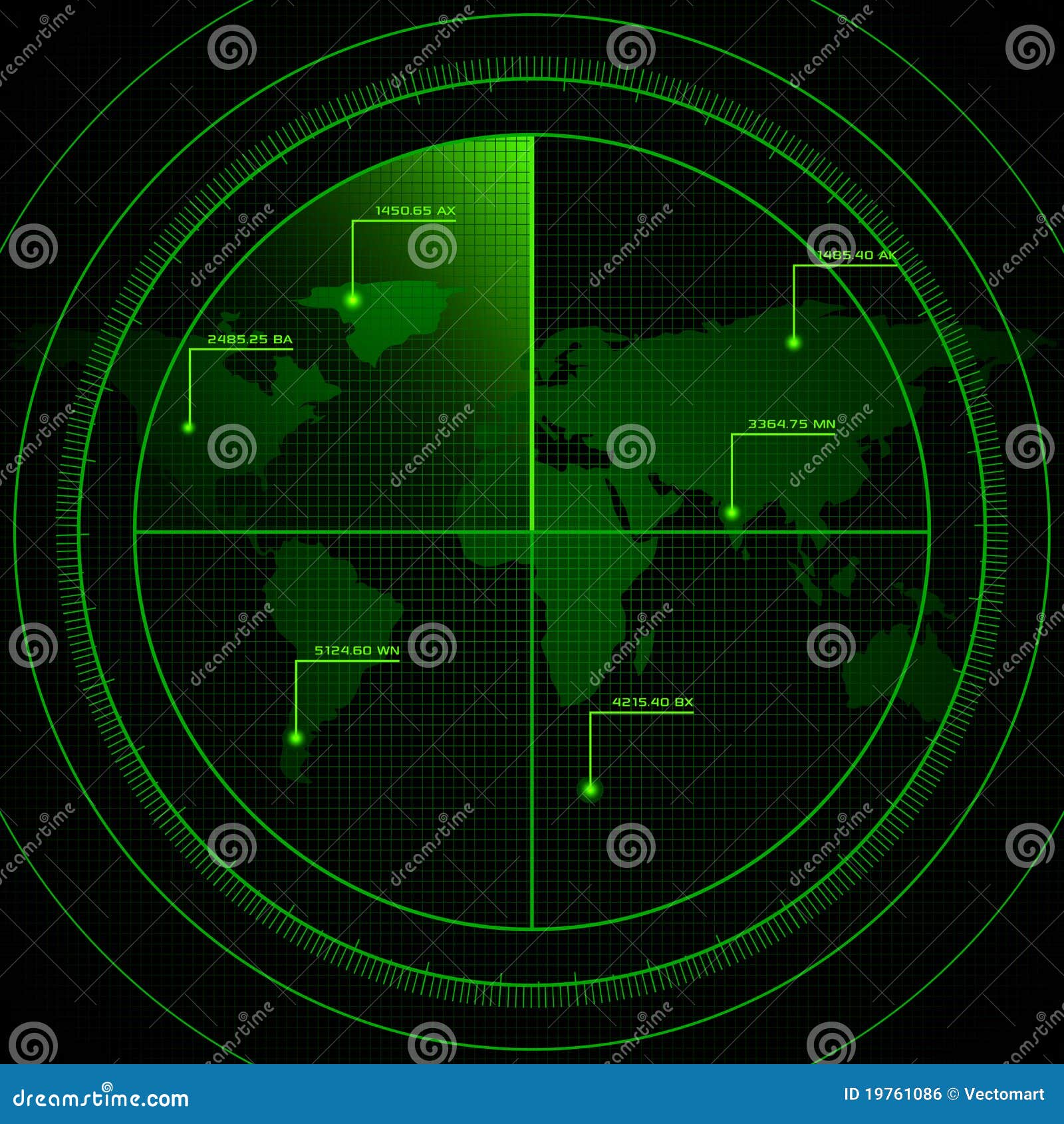 Radar Screen Background Animation With Scanning Movement, Seamless Loop ...