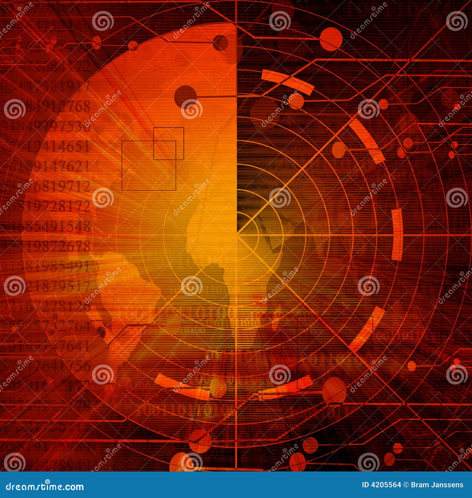 Radar screen stock illustration. Illustration of range - 4205564