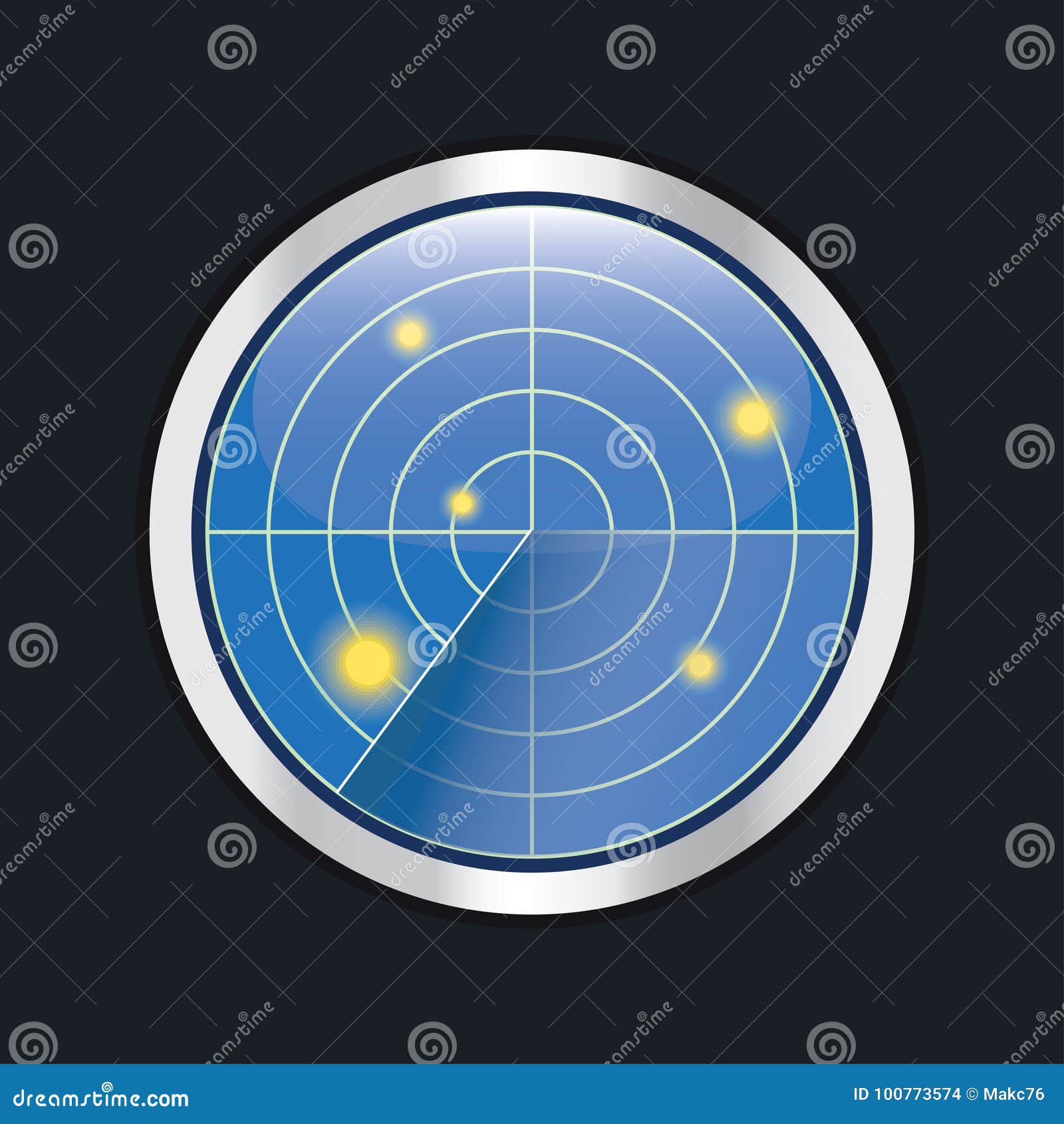 Radar Screen. HUD Interface Element Stock Vector - Illustration of ...