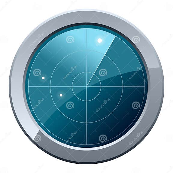 Radar Screen Icon stock vector. Illustration of satellite - 24113400