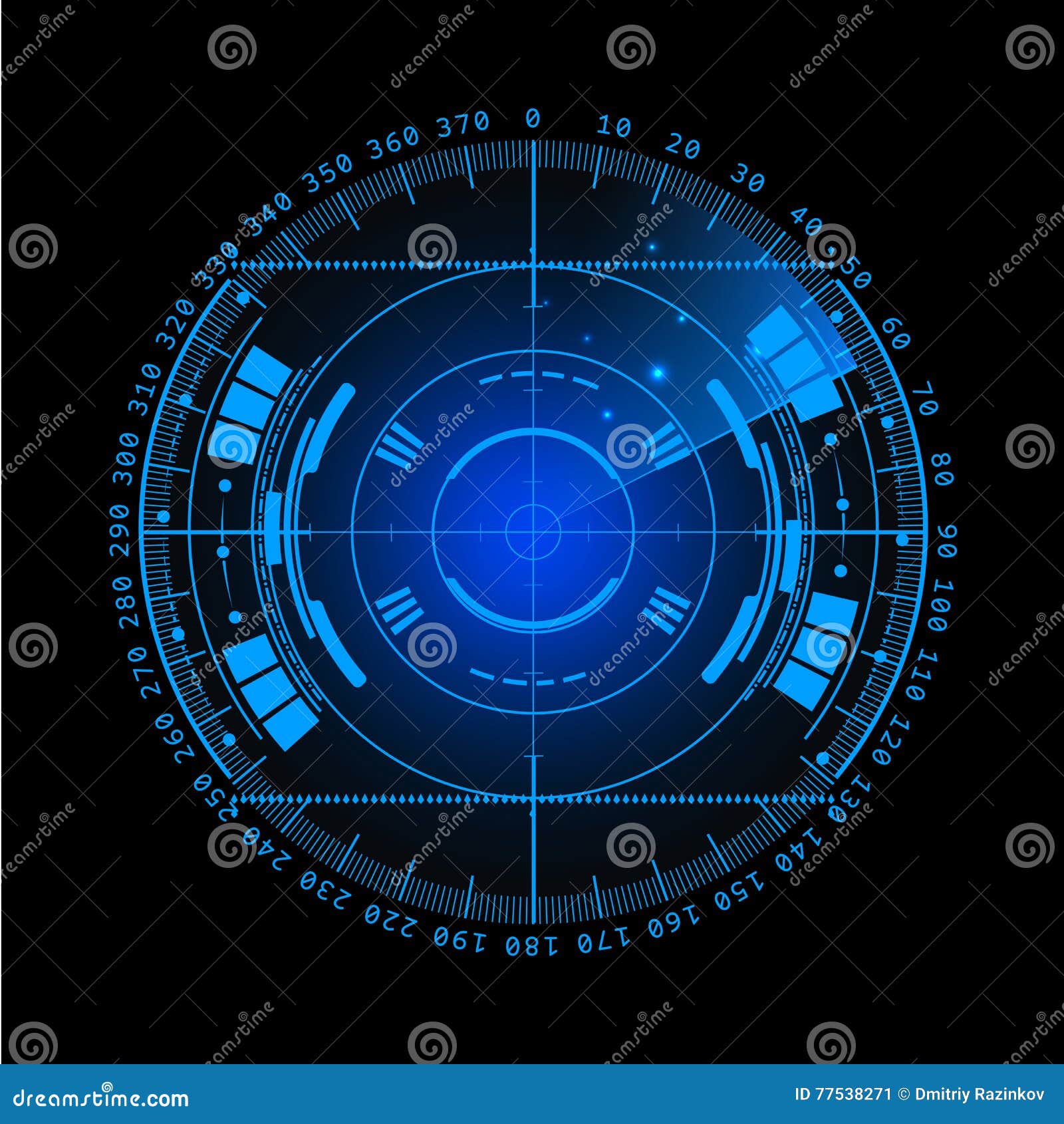 Radar Screen. Illustration for Your Design. Technology Background ...