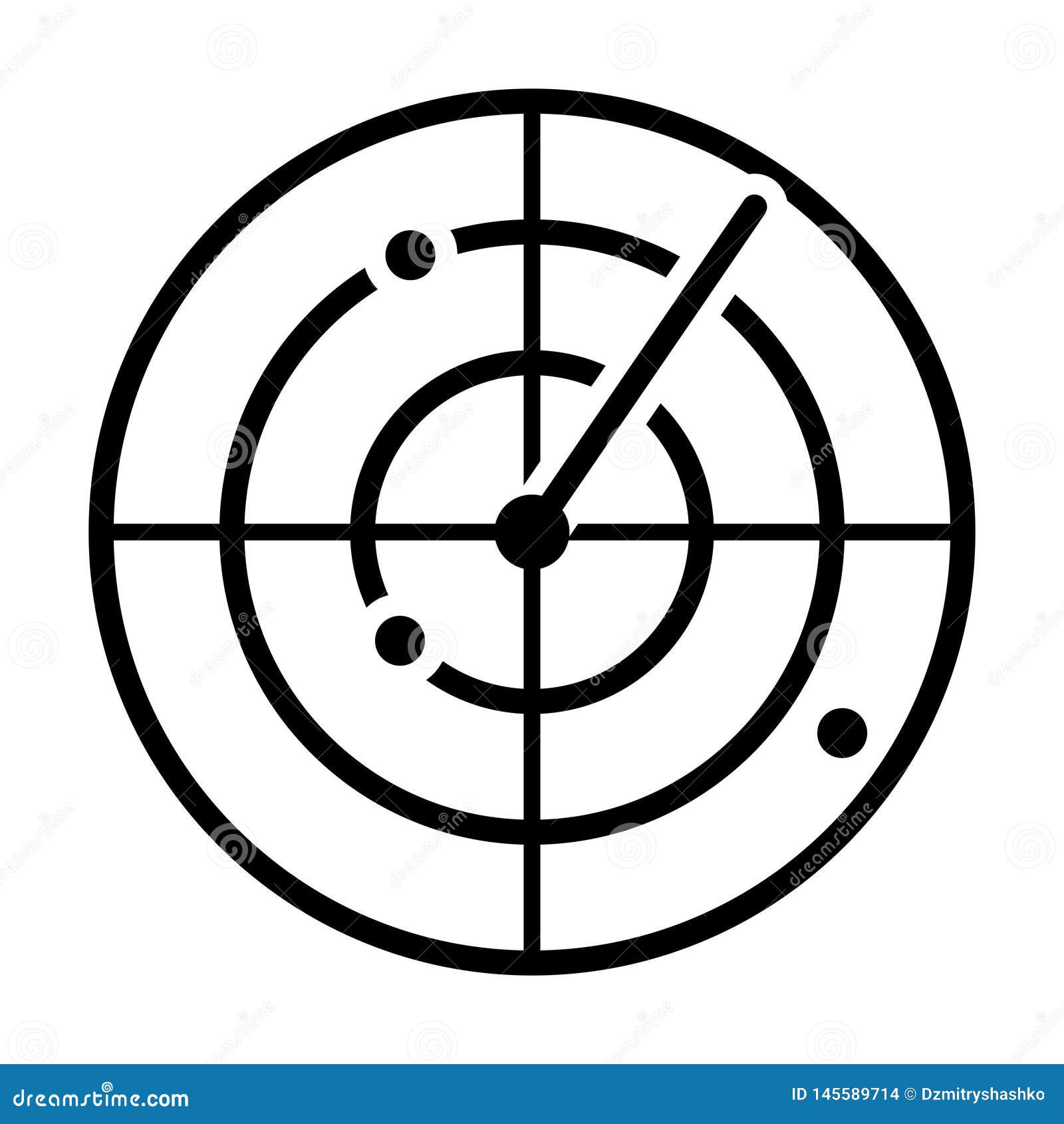 Radar Screen Silhouette Icon. Stock Vector - Illustration of computer ...