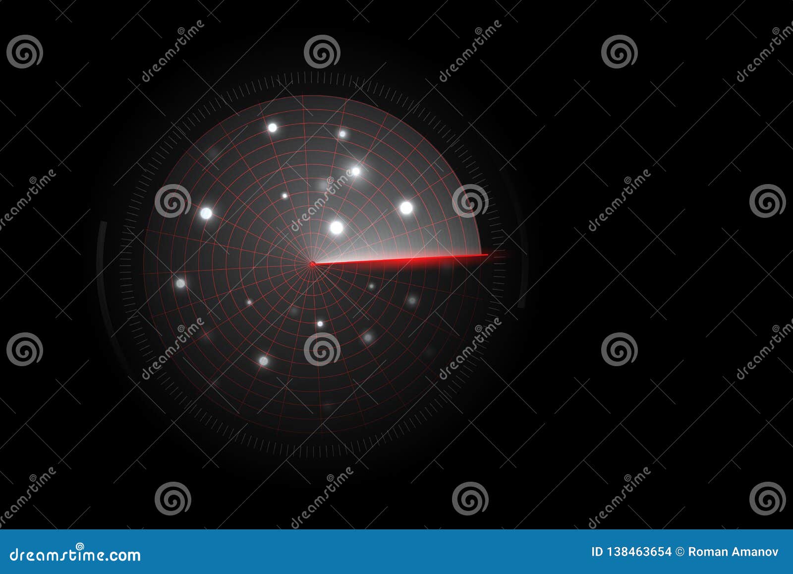 Radar Screen. Sonar Search. Vector HUD Stock Vector - Illustration of ...