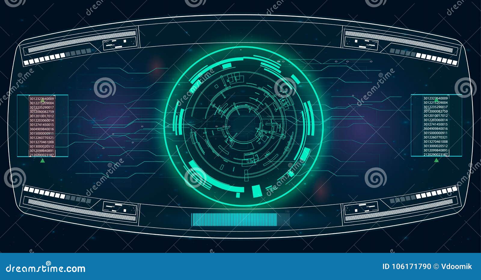 Radar Screen. Vector Illustration for Your Design. Technology ...