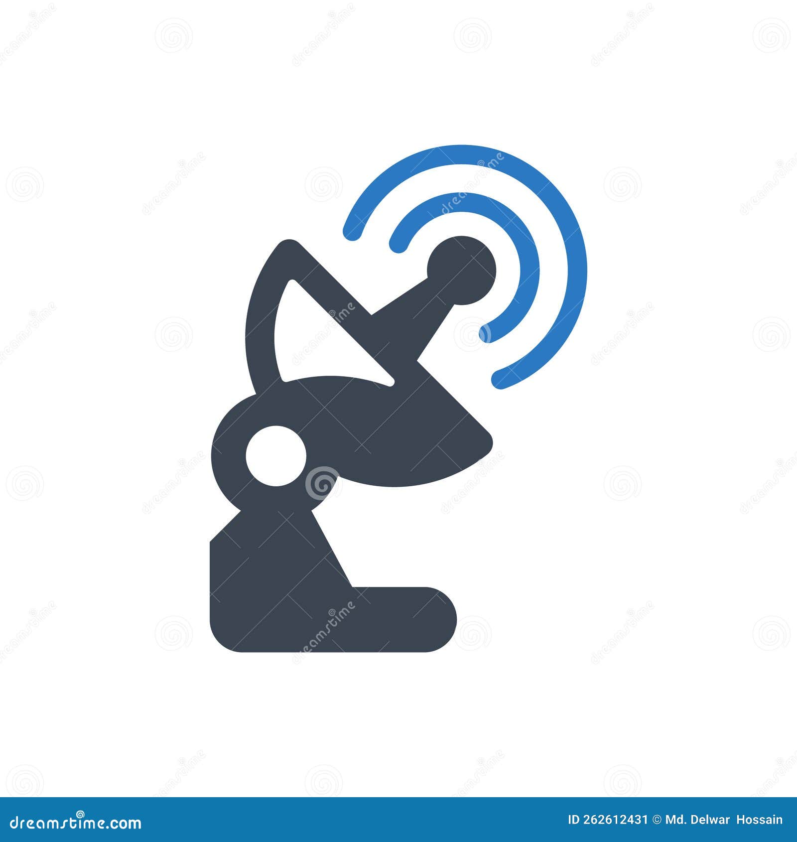 Radar signal icon stock vector. Illustration of satellite - 262612431