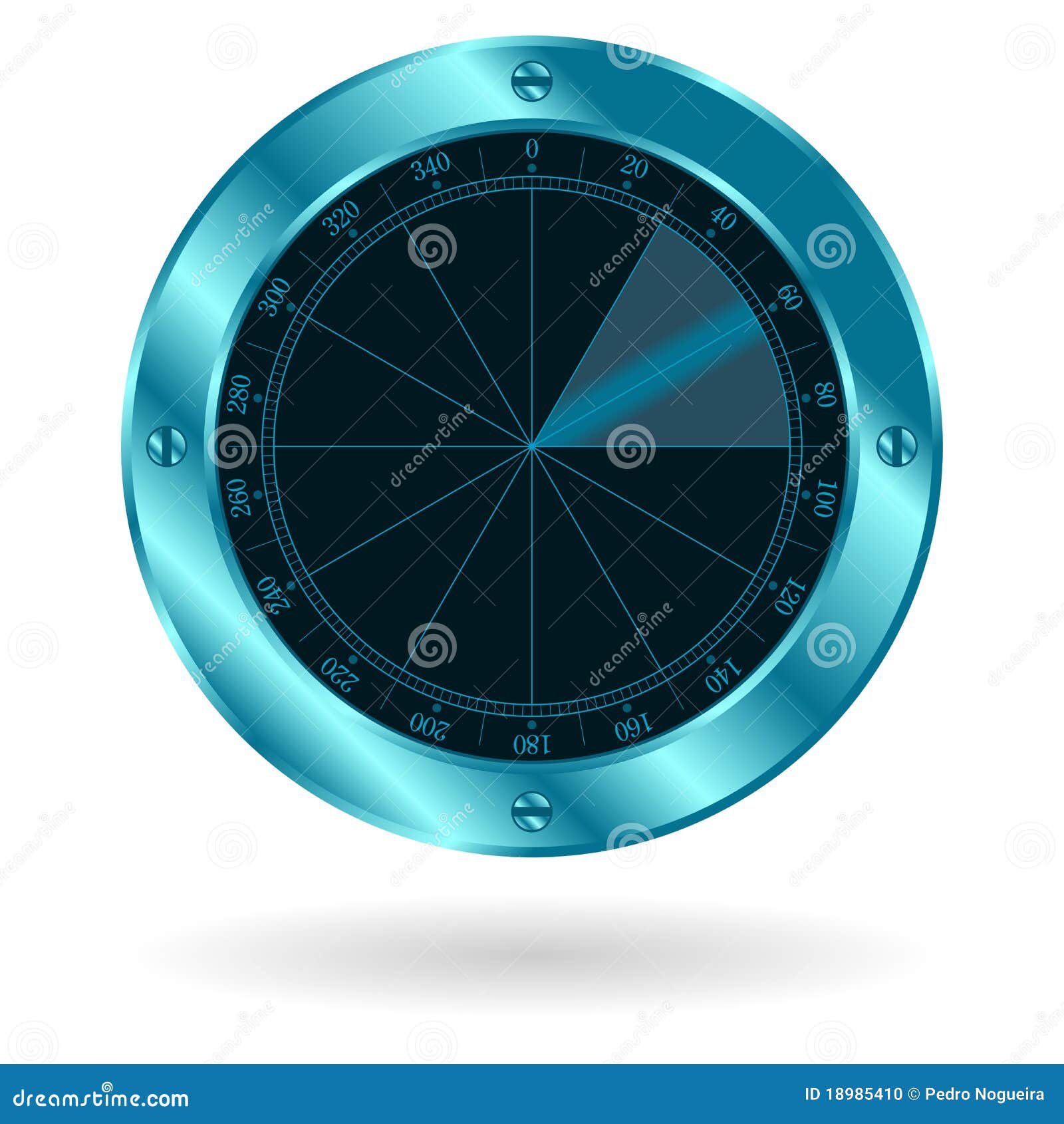 Radar Or Sonar Screen Cartoon Vector | CartoonDealer.com #9469105