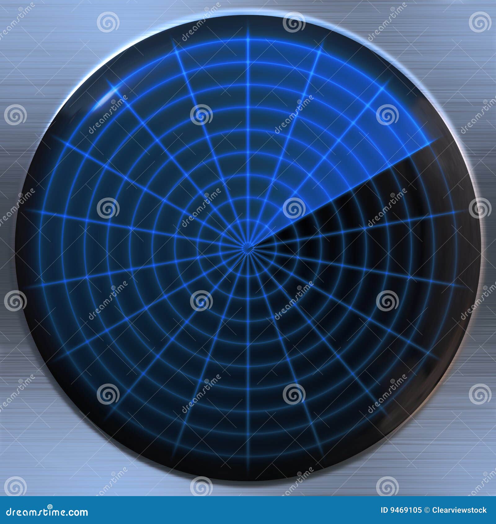 Sonar Screen For Submarines And Ships. Radar Sonar With Object On Map ...