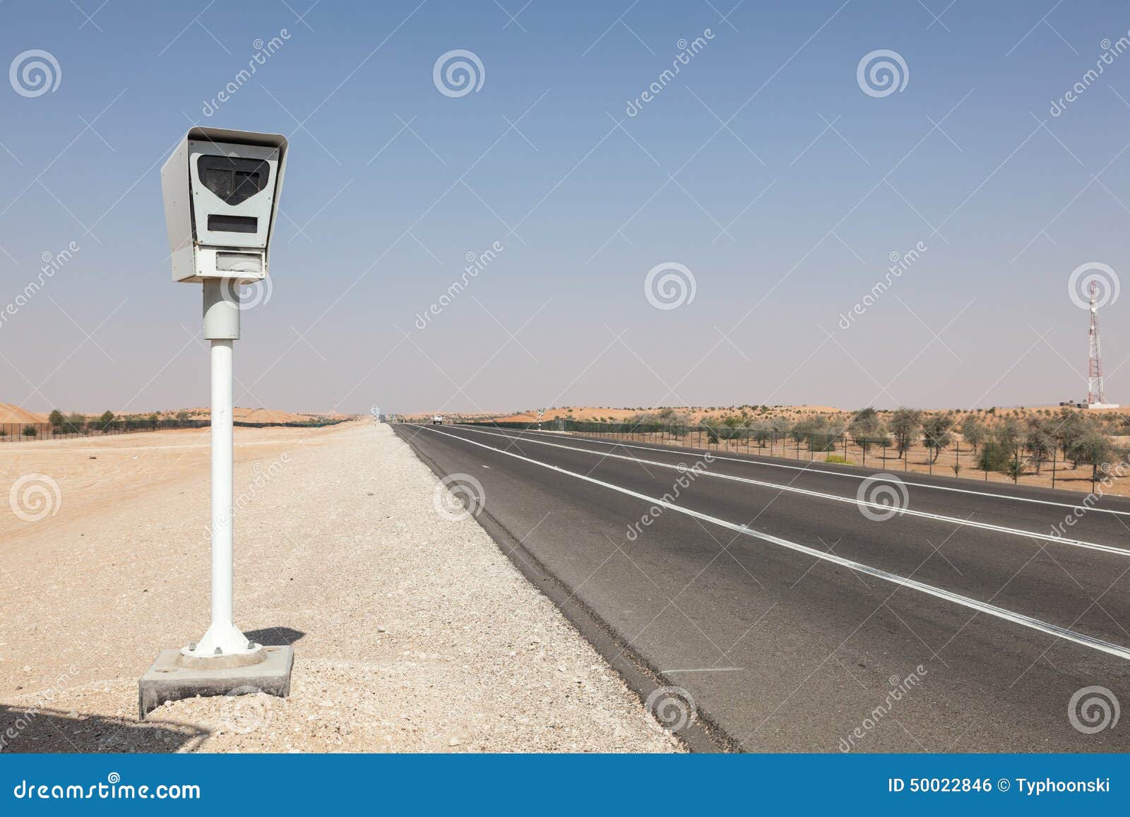 Radar Speed Control Camera on the Highway Stock Photo - Image of static ...