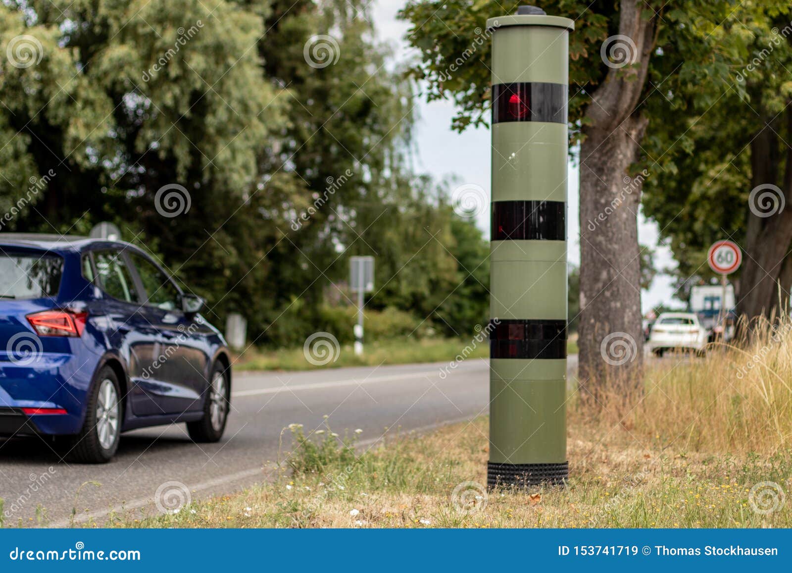 Radar Speed Trap with Car in Motion Stock Image - Image of trap, auto ...