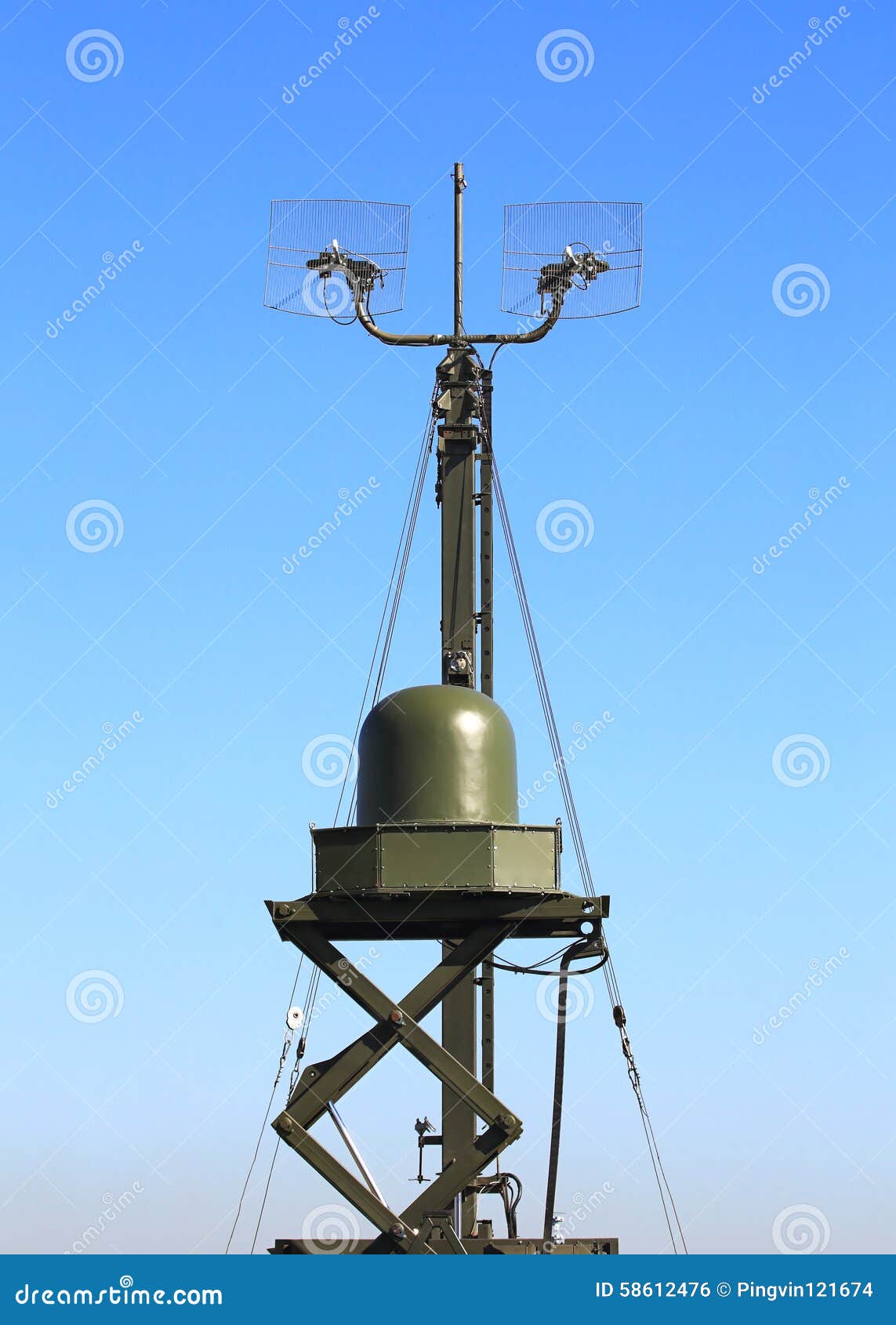 Radar Station Or Airspace Control Stock Photo - Image of satellite ...