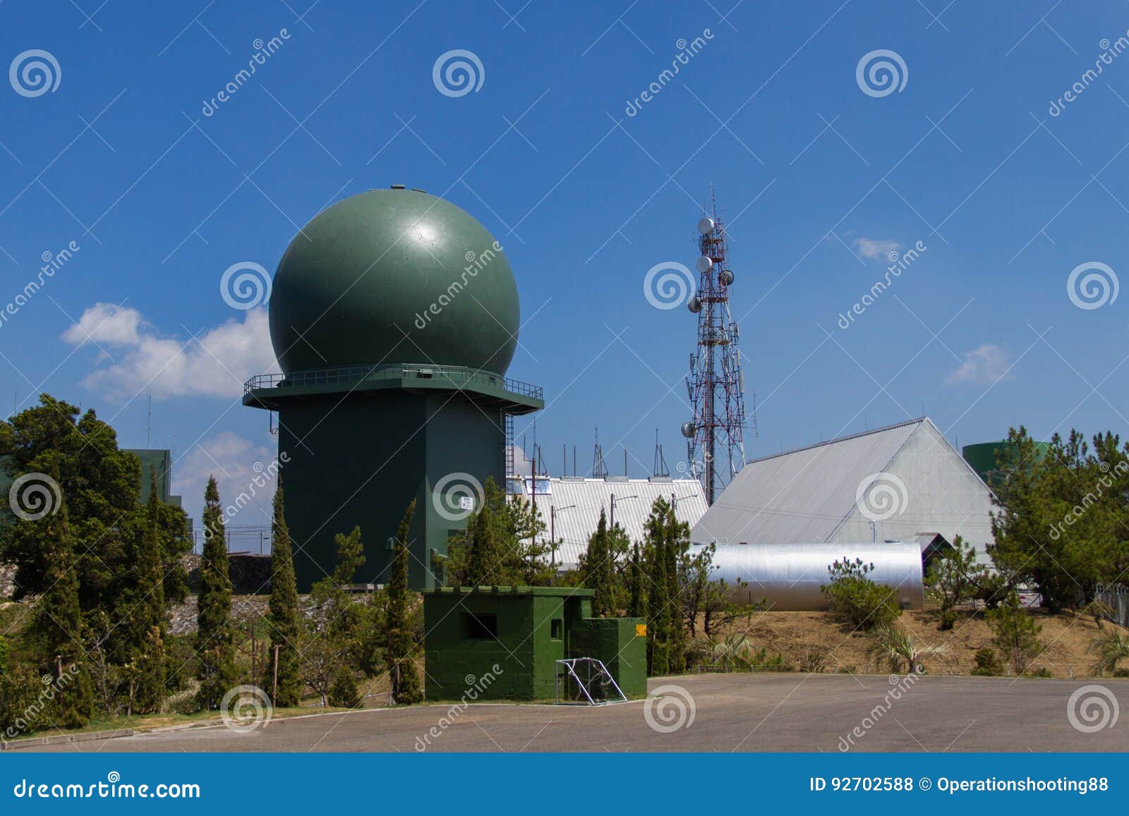 Radar Station on the Mountain Stock Photo - Image of season, scenic ...
