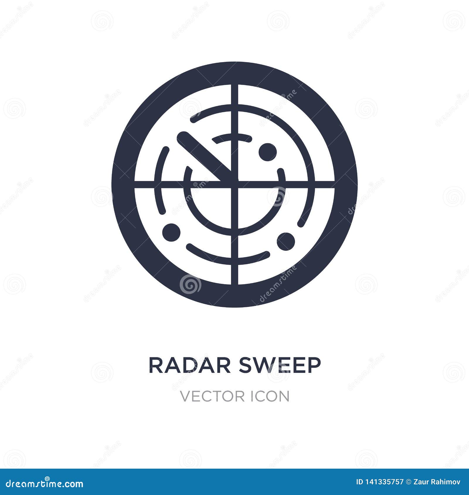 Radar Sweep Icon on White Background. Simple Element Illustration from ...