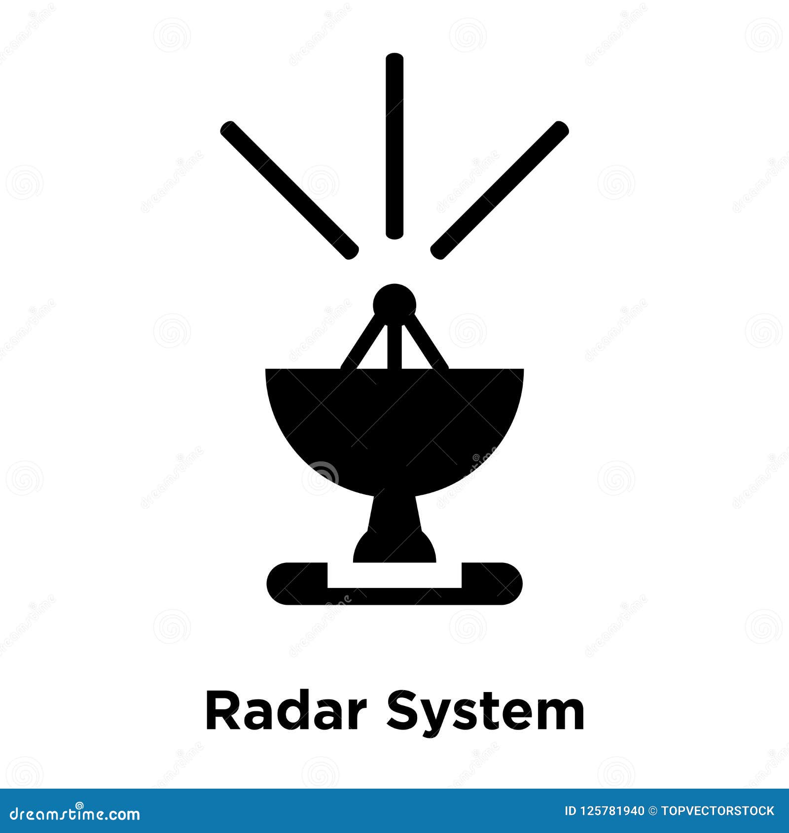 Radar System Icon Vector Isolated on White Background, Logo Concept of ...