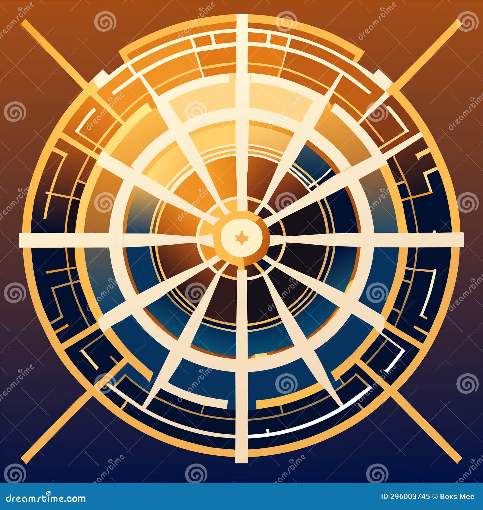 Radar Target on a Dark Background. Vector Illustration. Eps 10 Stock ...