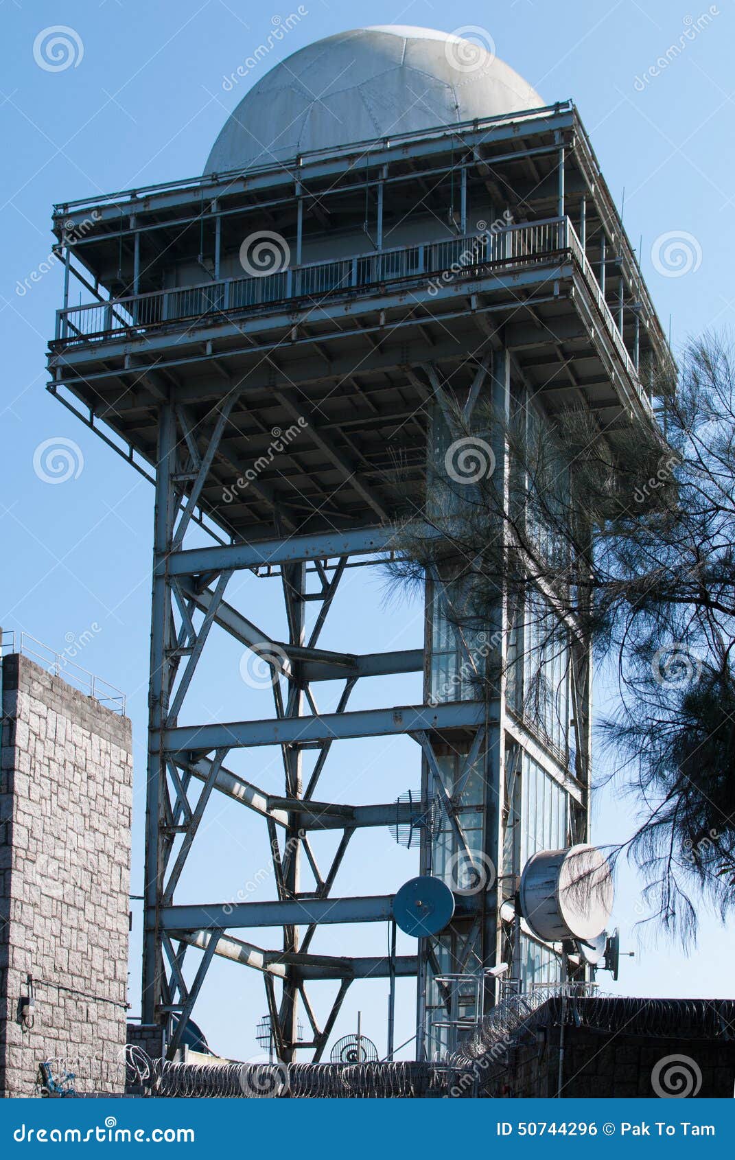 Radar tower stock photo. Image of outdoors, hong, electronic - 50744296