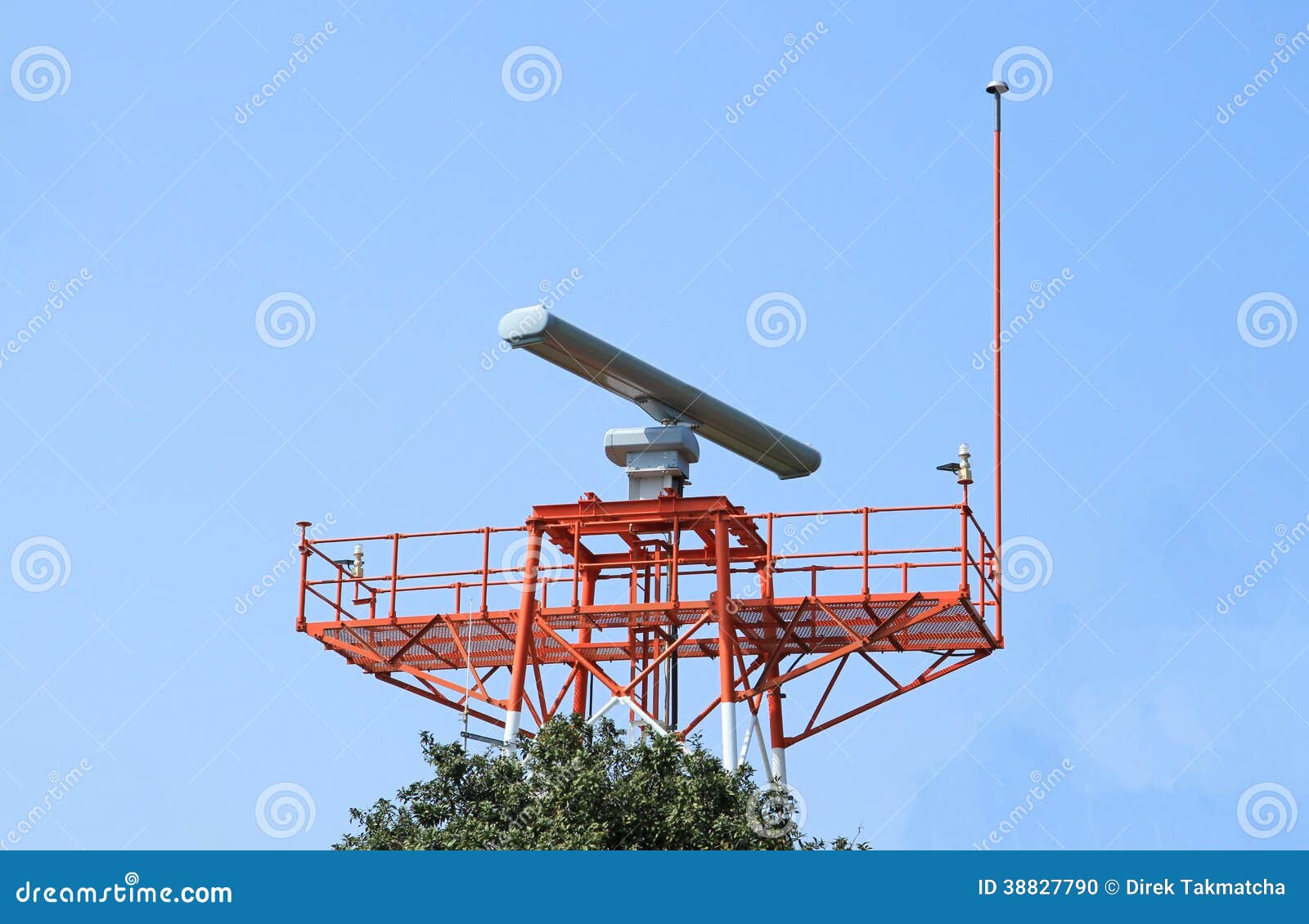 Red Color Radar Tower Stock Photography | CartoonDealer.com #38827730