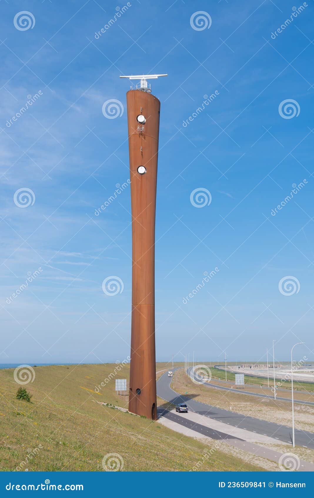 Radar Tower Rotterdam, Netherlands Stock Image - Image of dunes ...