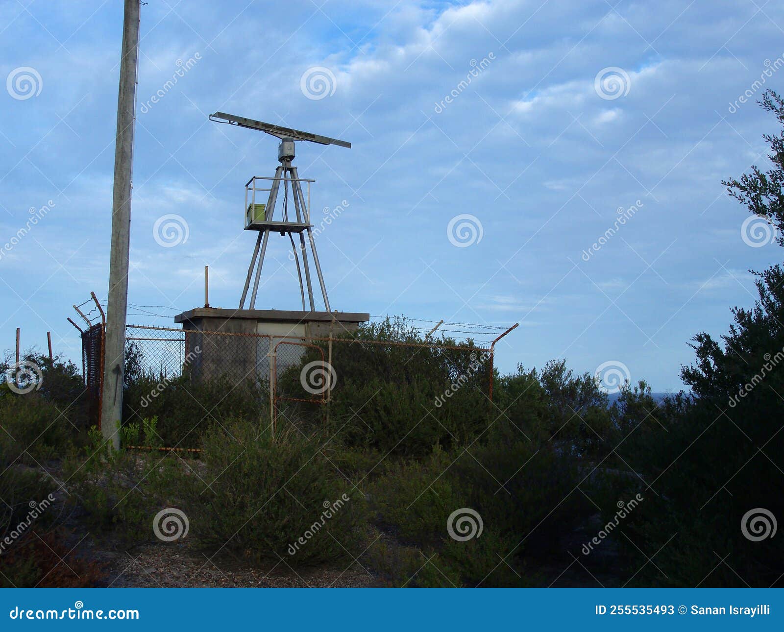 A radar tracking station stock image. Image of machine - 255535493