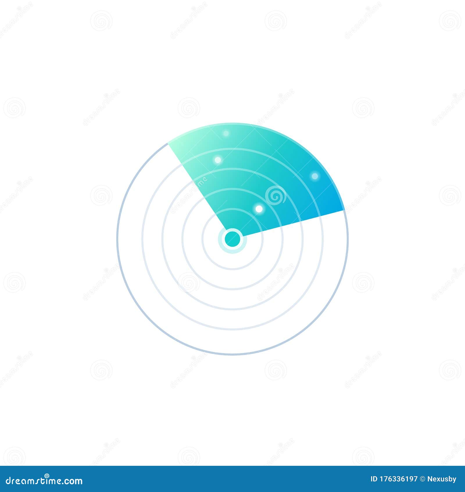 Radar vector icon stock vector. Illustration of icon - 176336197