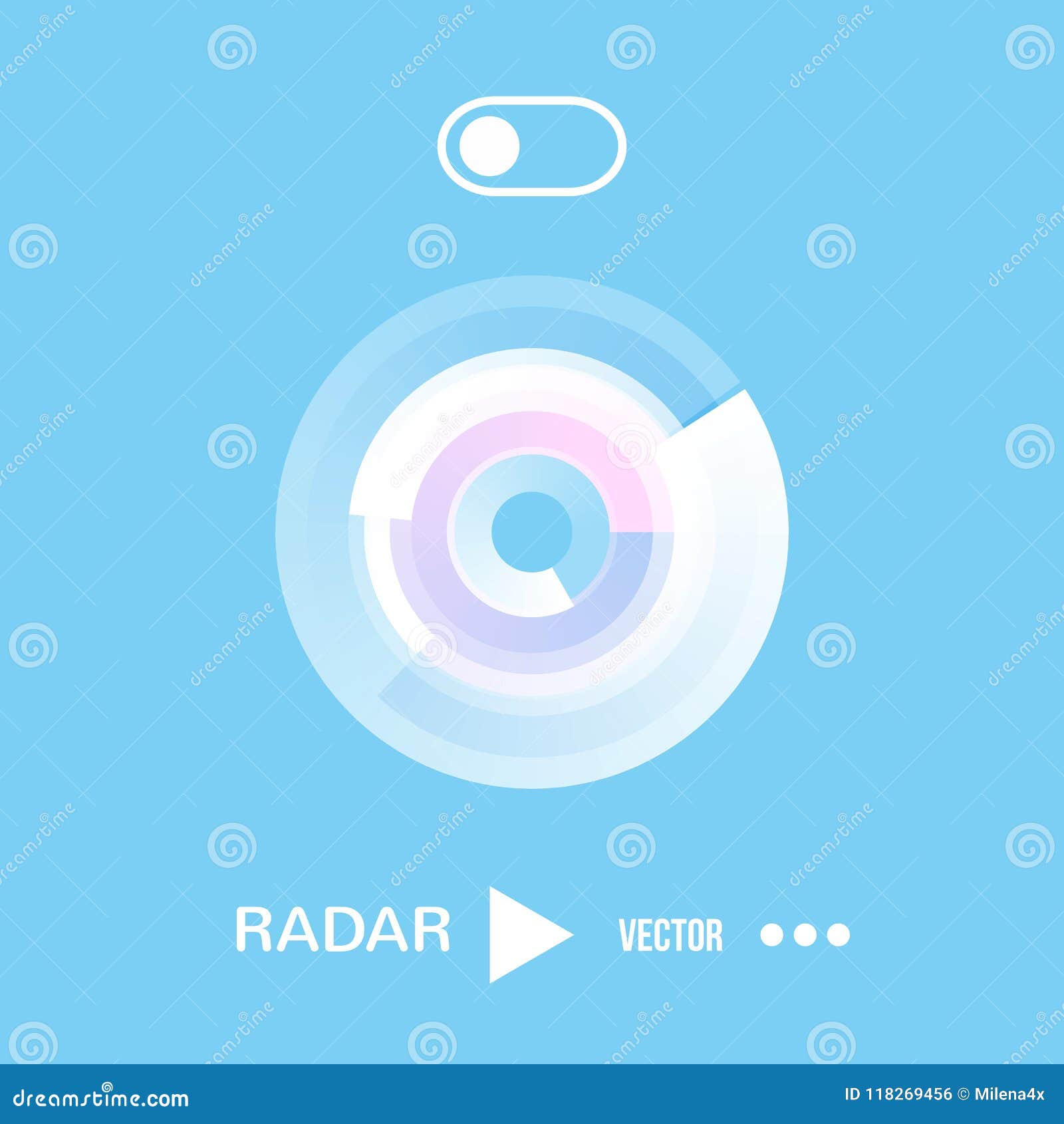 Radar Vector Icon . Flat Style Illustration Stock Vector - Illustration ...