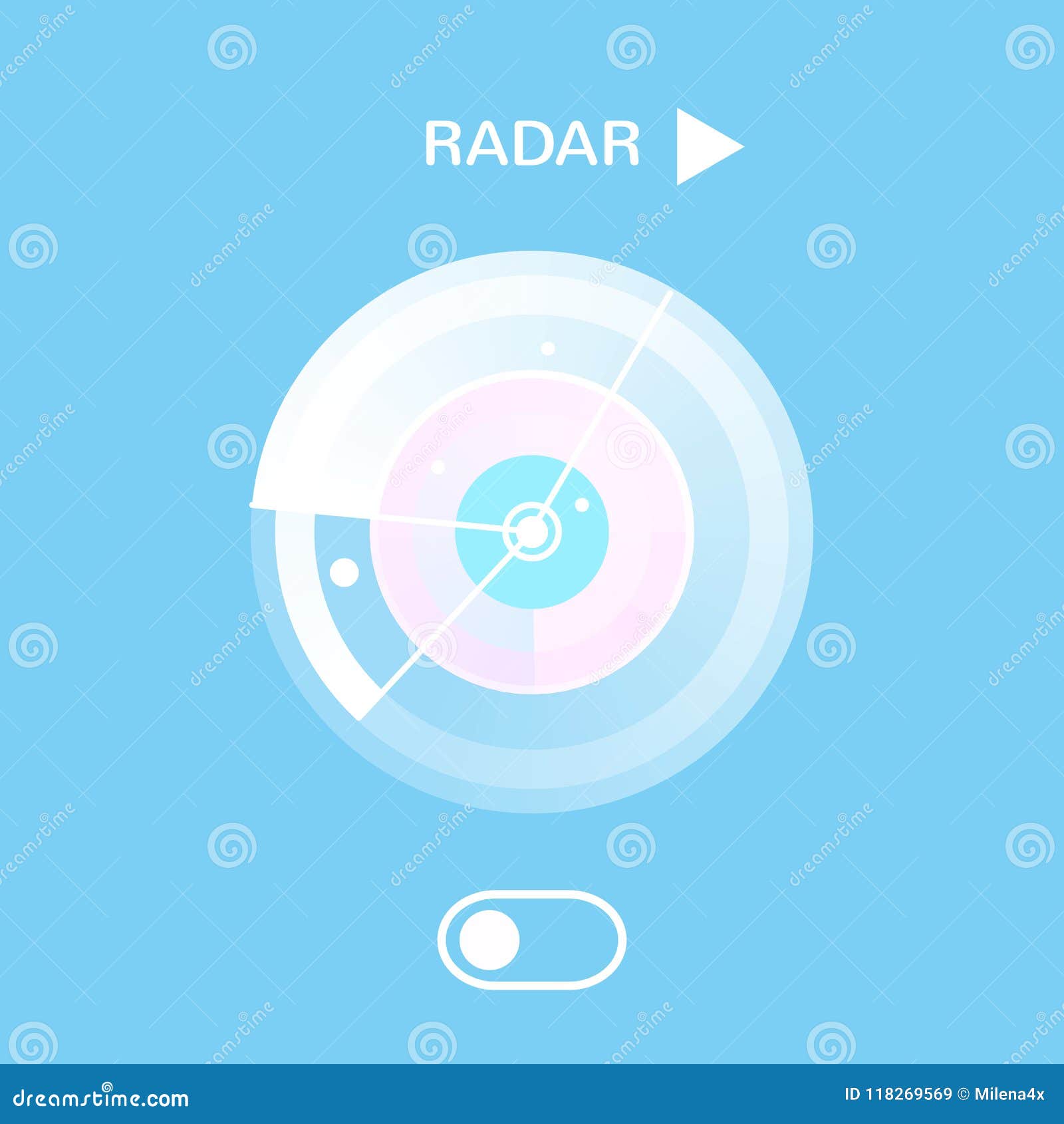 Radar Vector Illustration. Simple Radar Display. | CartoonDealer.com ...