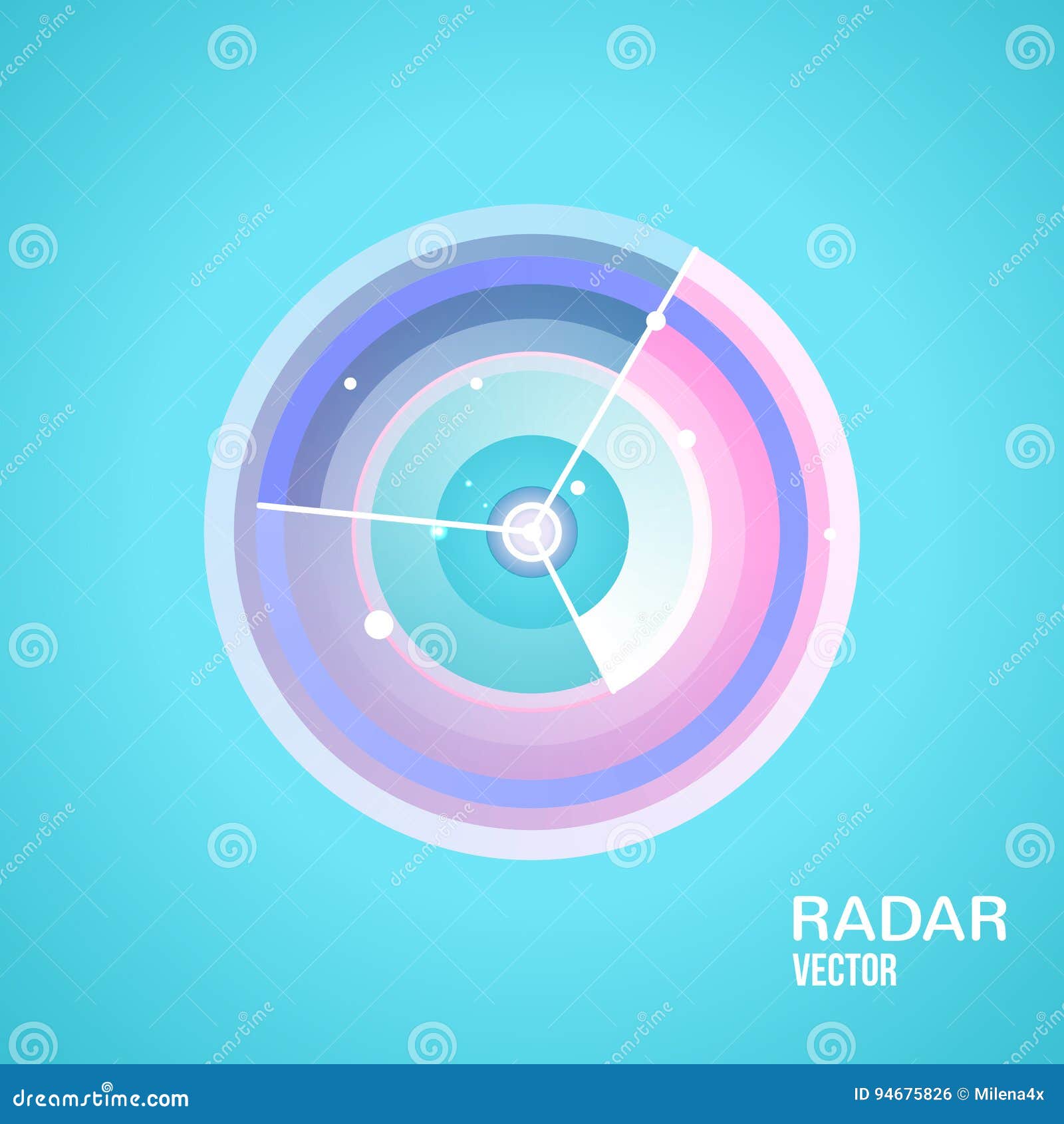 Radar Vector Icon . Flat Style Illustration Stock Vector - Illustration ...