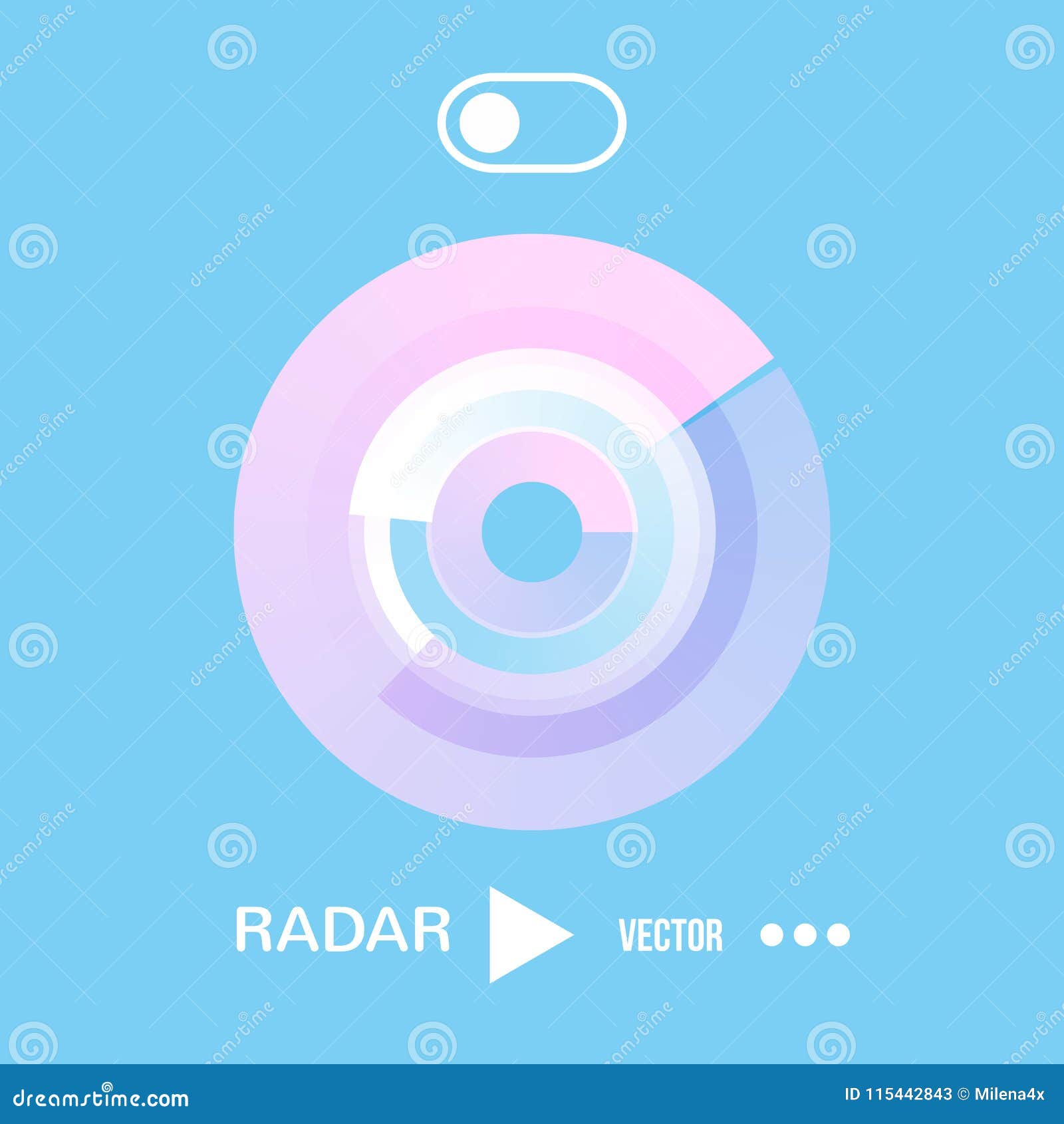 Radar Vector Icon . Flat Style Illustration Stock Vector - Illustration ...