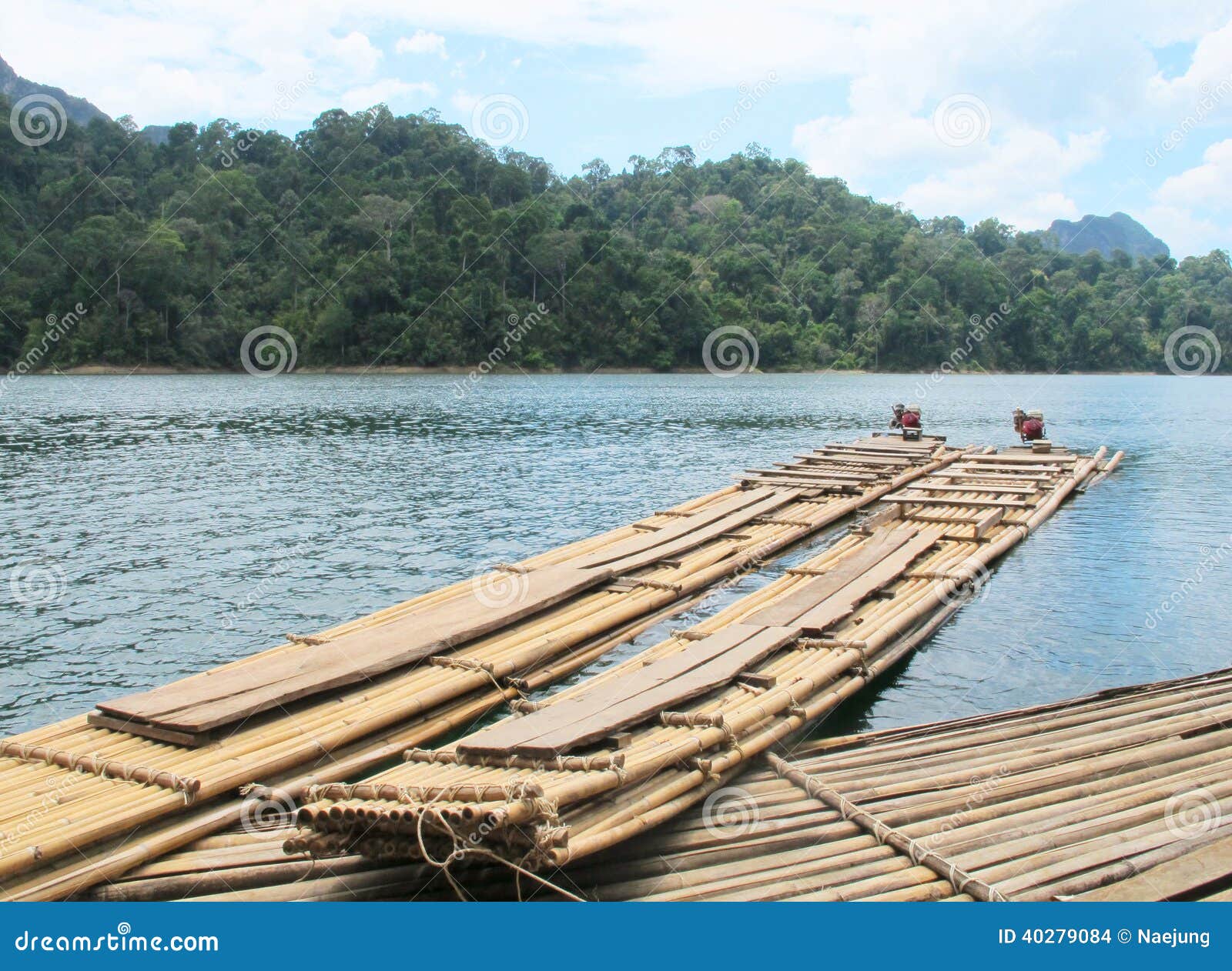 Radeau en bambou photo stock. Image of vert, flotter - 40279084