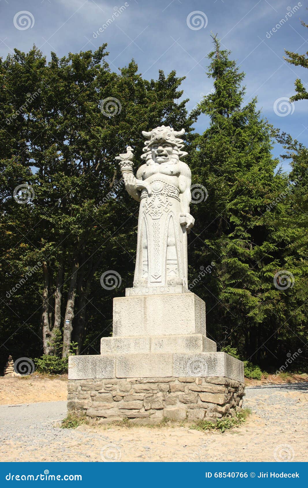 The Radegast statue stock photo. Image of green, landmark - 68540766