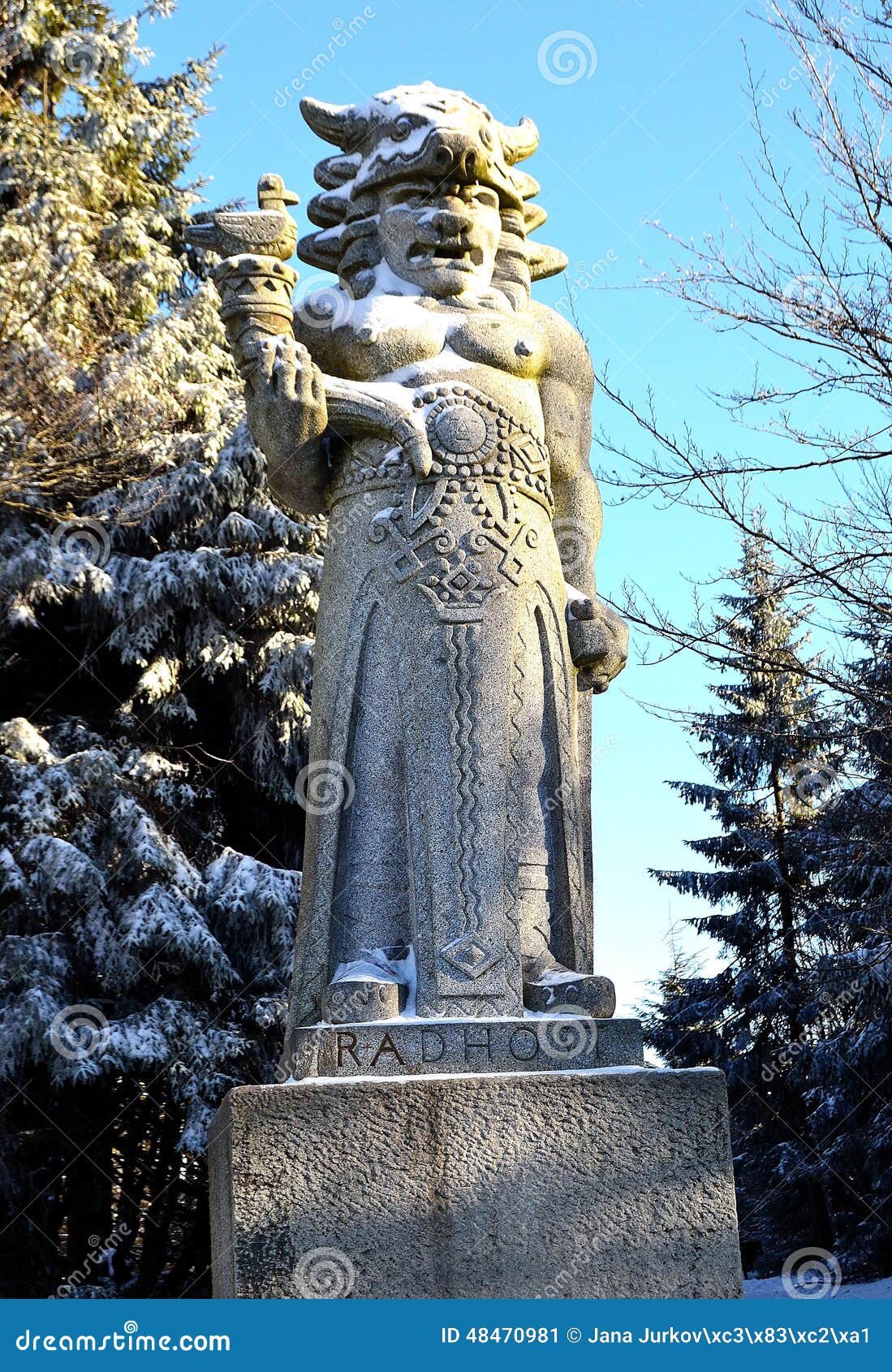 Radegast statue stock image. Image of beskydy, relic - 48470981