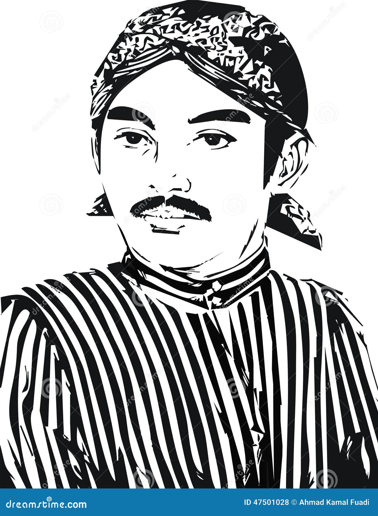 Raden Mas Said Vector redactionele stock foto. Illustration of zelf ...